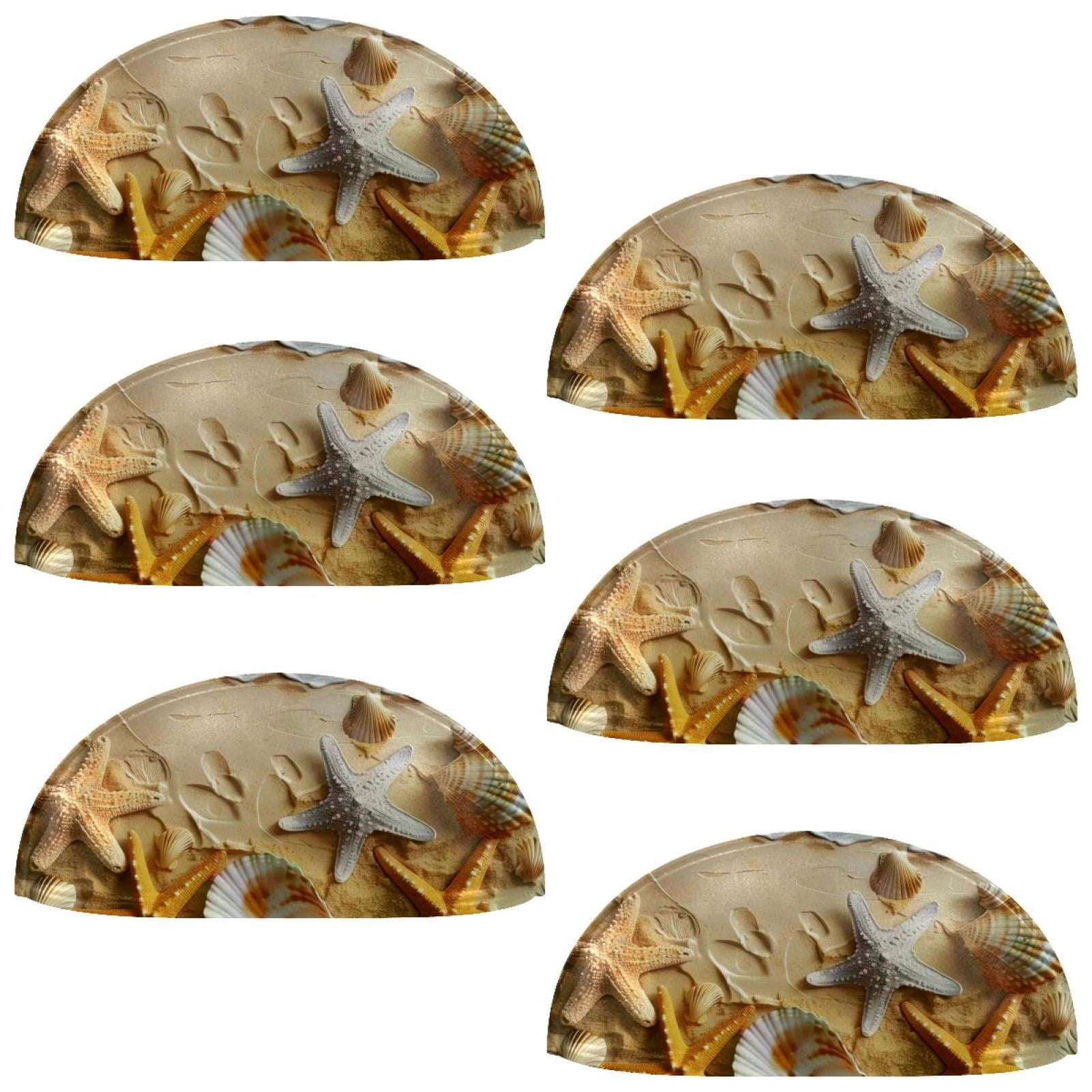 PhooArto 6 Pcs Cup Drawer Pulls, Beach Summer Starfish Seashell Shell ...