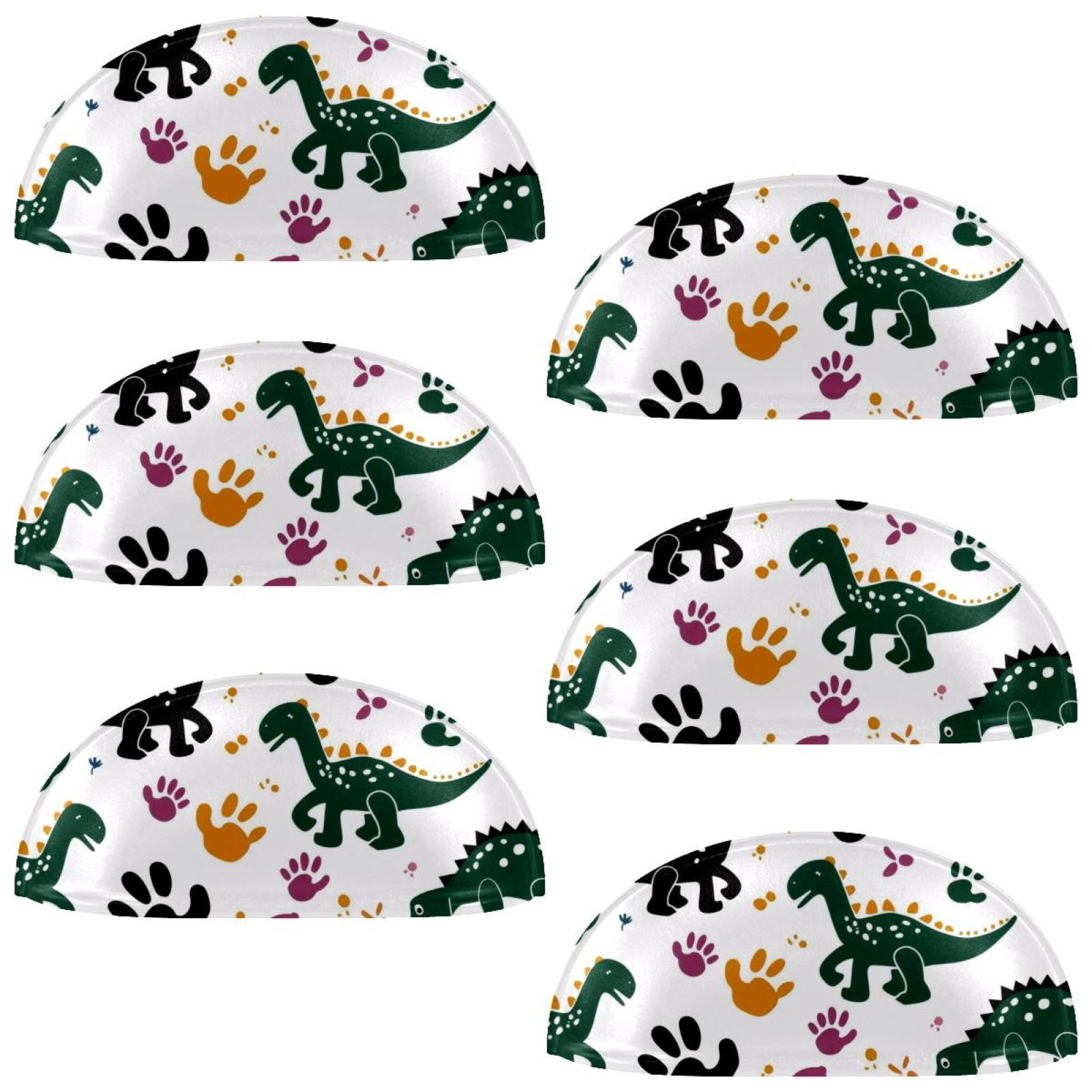 PhooArto 6 Pcs Cup Drawer Pulls, Cartoon Dinosaurs Paw Pattern Shell ...