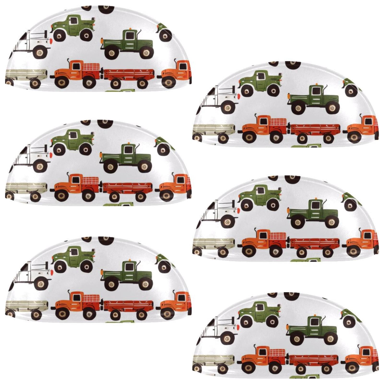 PhooArto 6 Pcs Cup Drawer Pulls, Cartoon Truck Tractor Pattern Shell ...