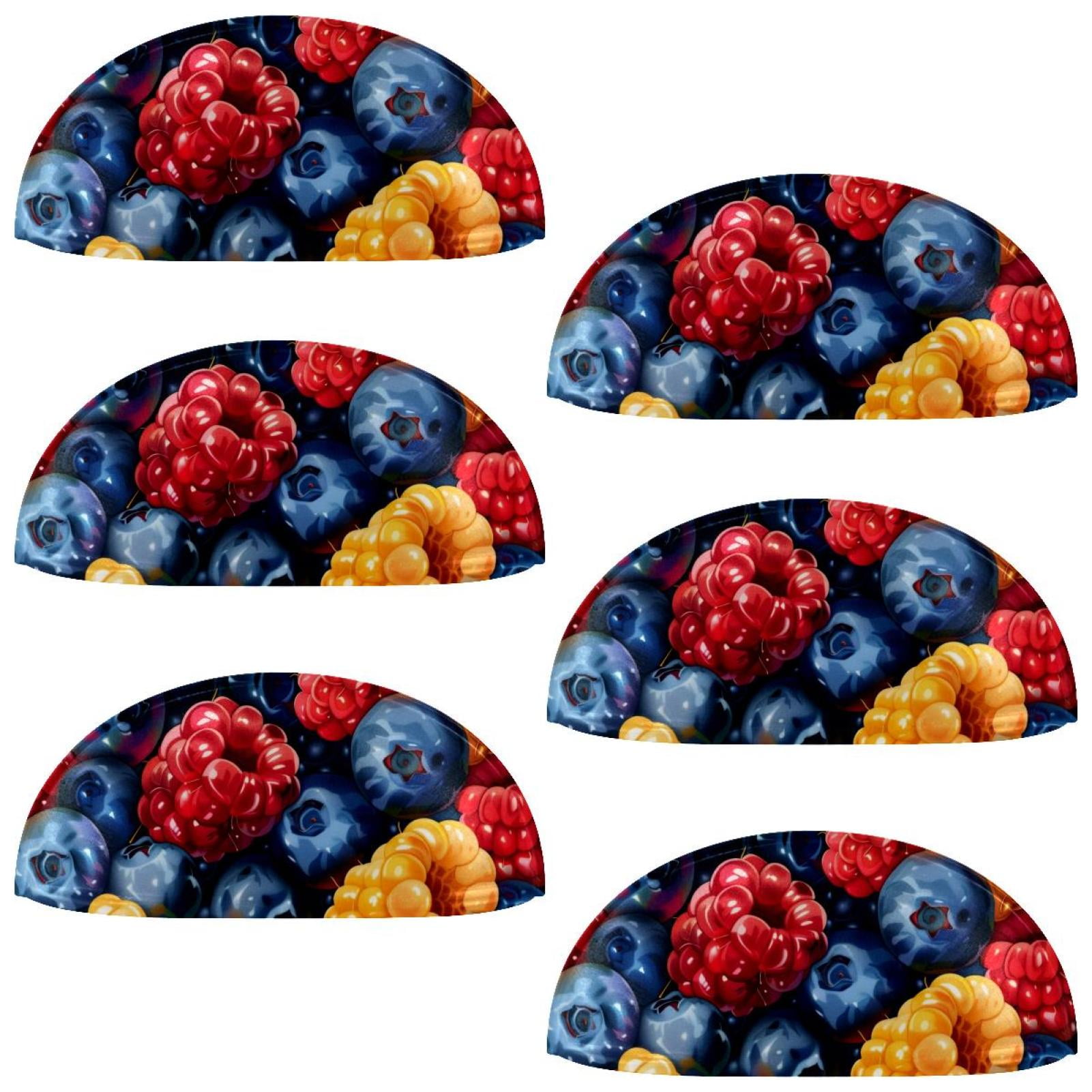 PhooArto 6 Pcs Cup Drawer Pulls, Colorful Fruits Pattern Shell Shape ...