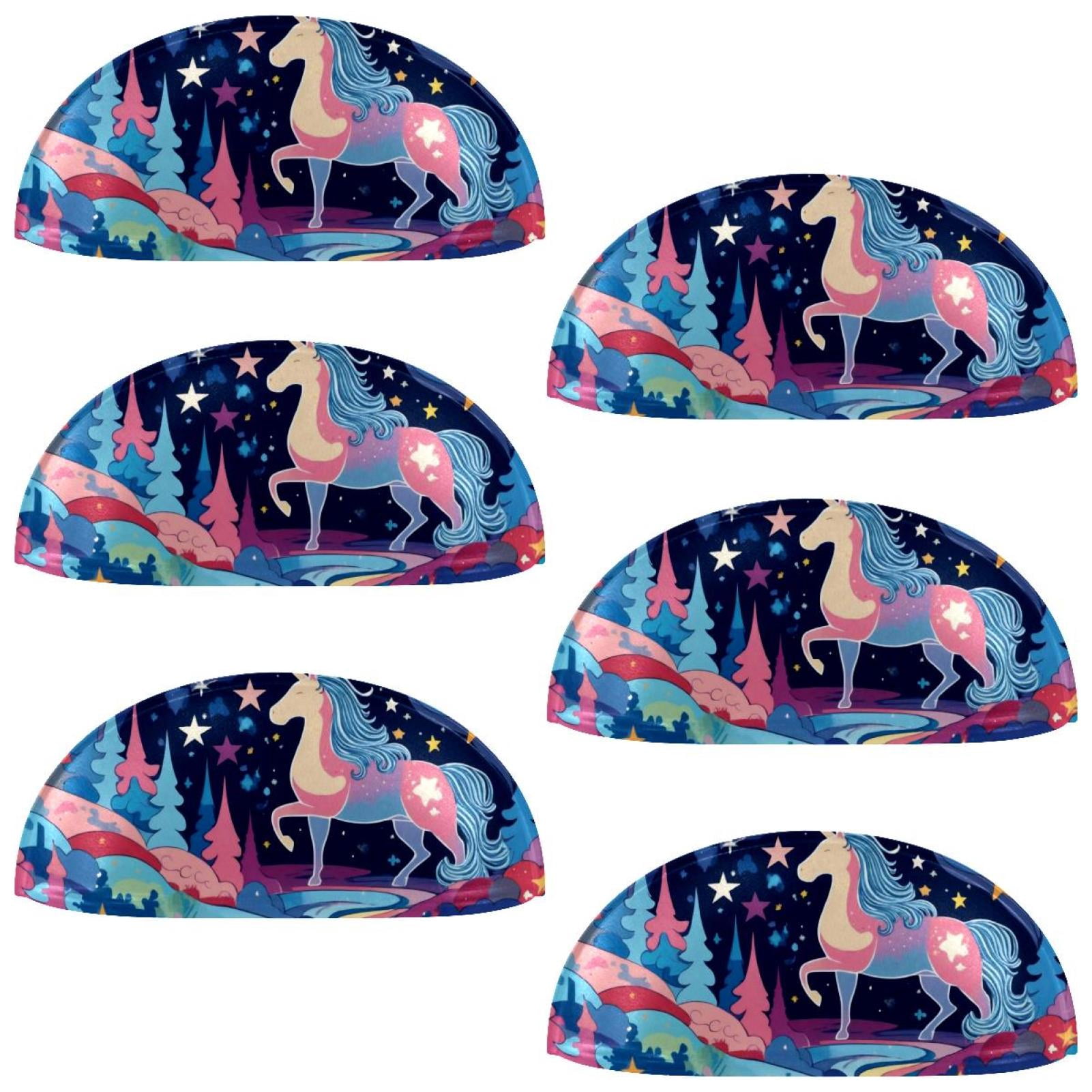 PhooArto 6 Pcs Cup Drawer Pulls, Colorful Unicorn Star Art Pattern ...
