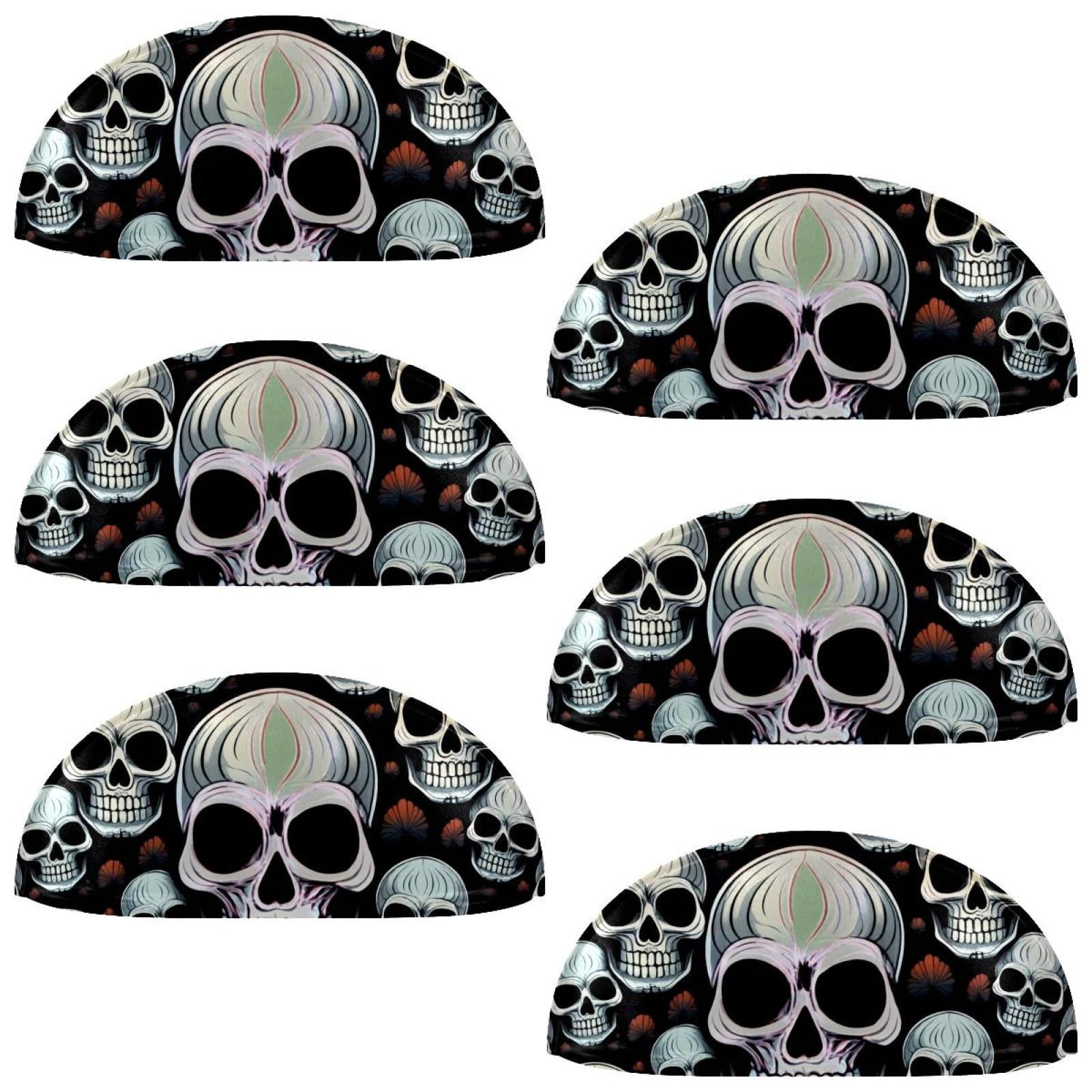 PhooArto 6 Pcs Cup Drawer Pulls, Cool Skull Head Pattern Shell Shape ...