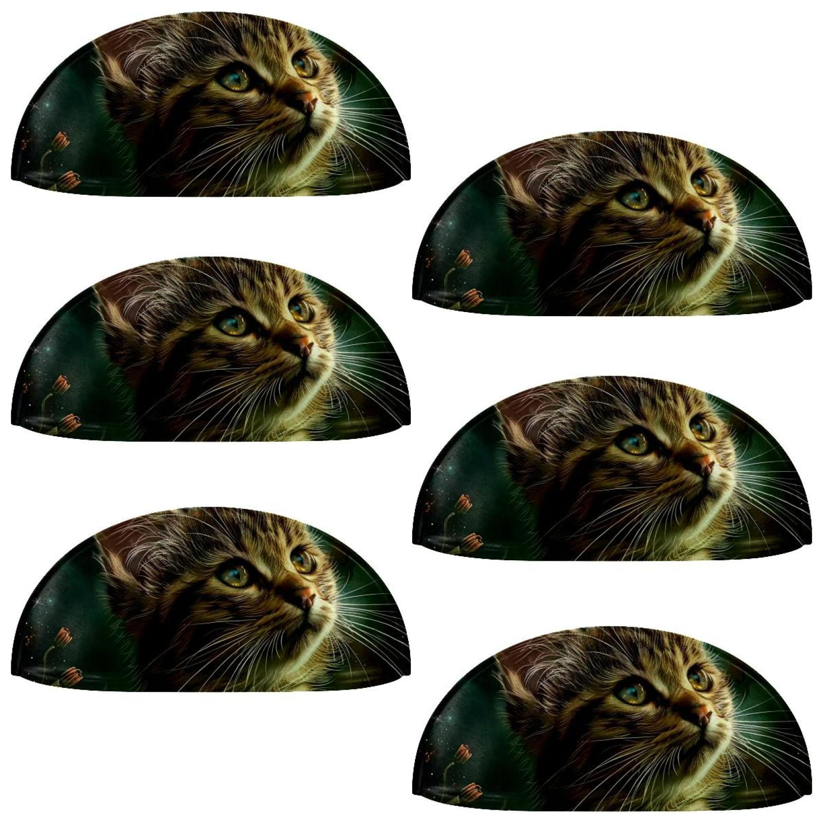 PhooArto 6 Pcs Cup Drawer Pulls, Cute Cat Night Shell Shape Handles ...