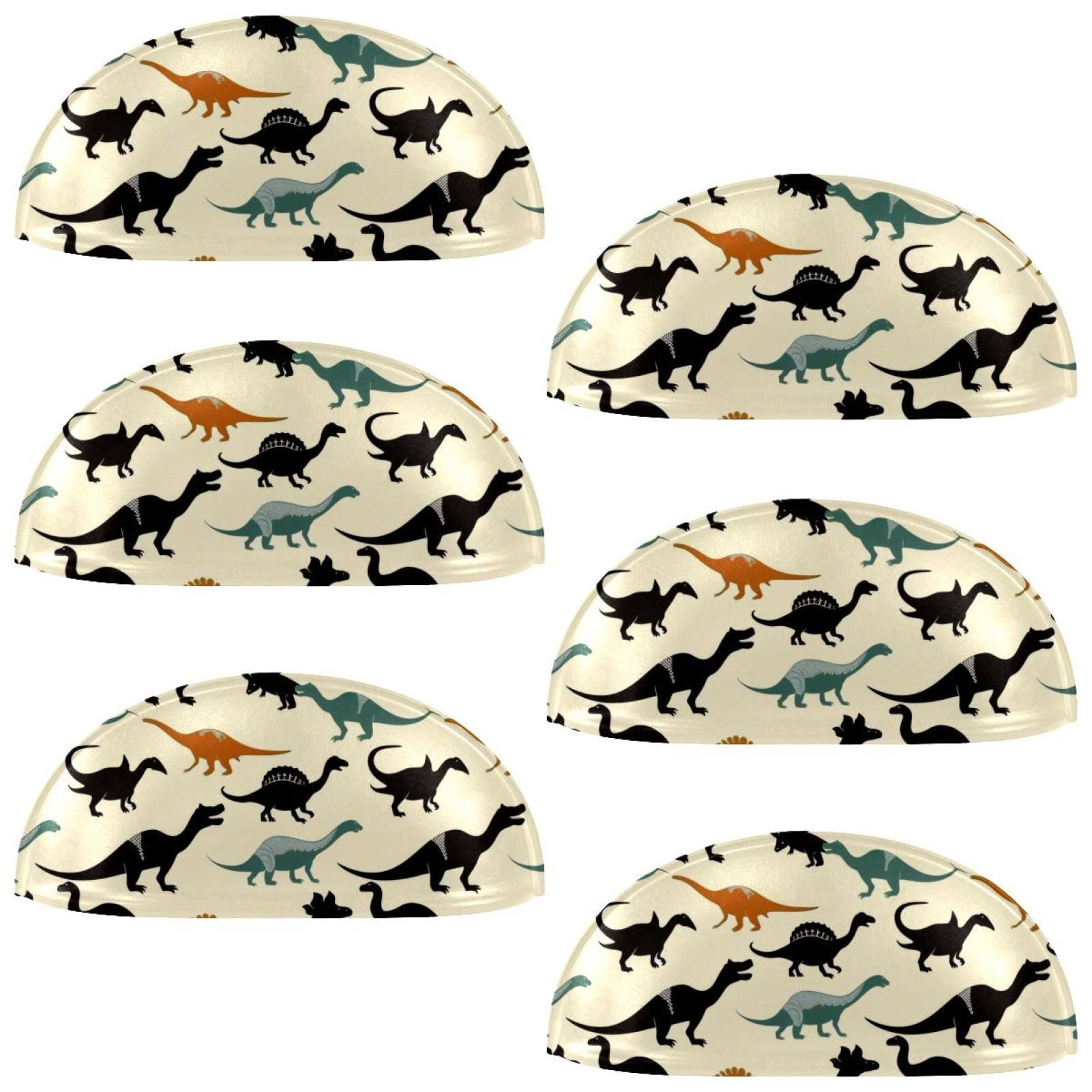 PhooArto 6 Pcs Cup Drawer Pulls, Cute Dinosaur Silhouettes Pattern ...