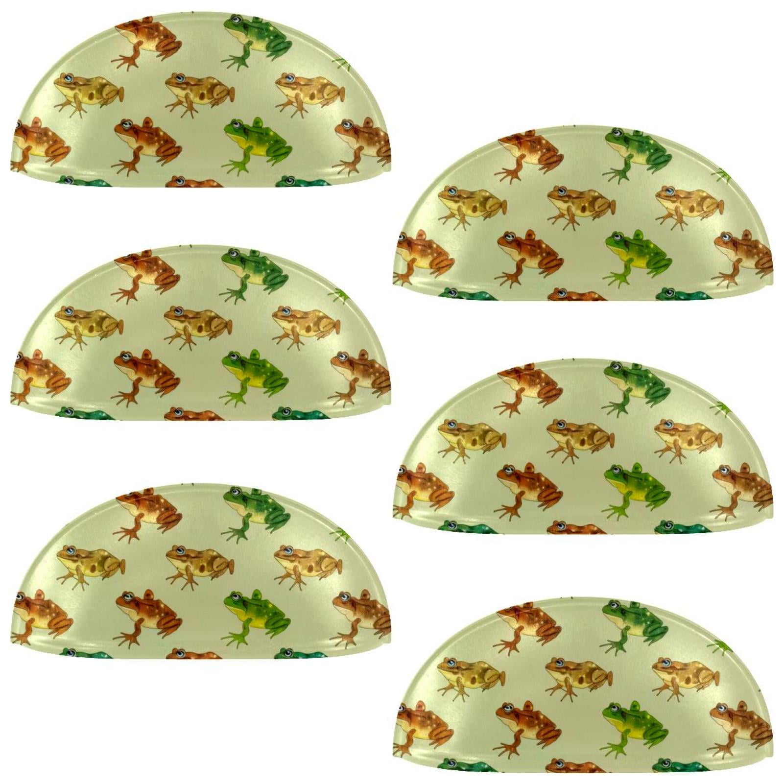 PhooArto 6 Pcs Cup Drawer Pulls, Cute Frogs Pattern Shell Shape Handles ...