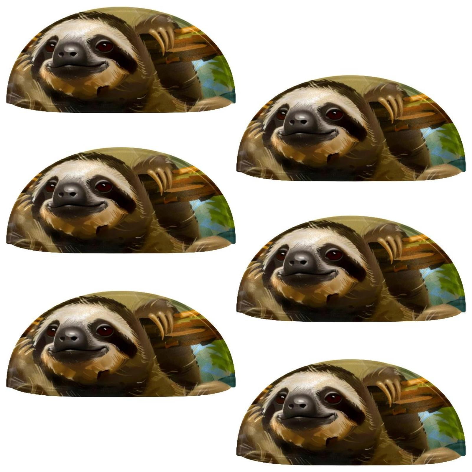PhooArto 6 Pcs Cup Drawer Pulls, Cute Sloth Forest Tree Shell Shape ...