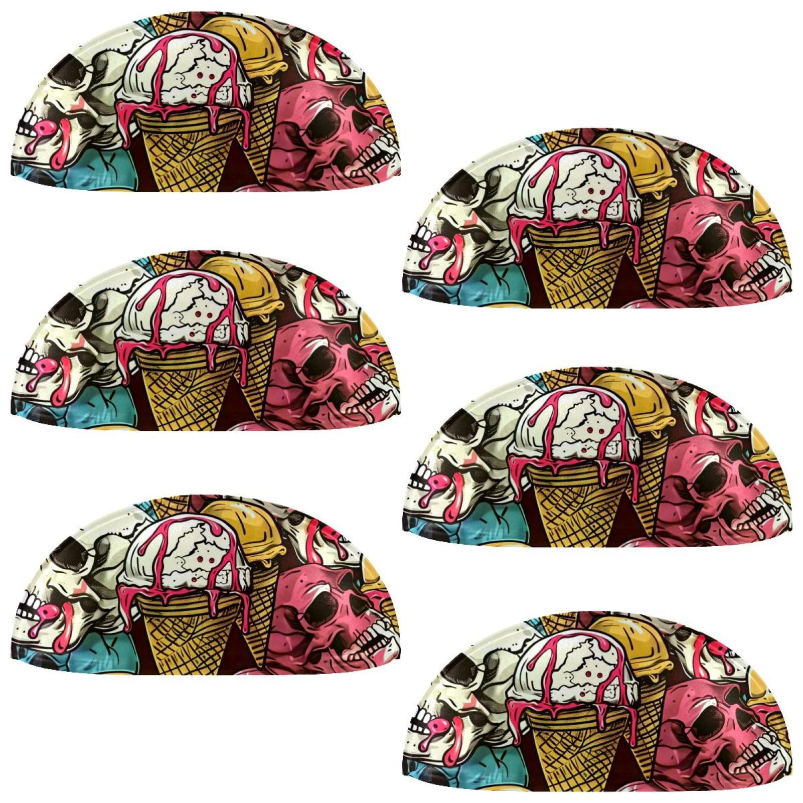 PhooArto 6 Pcs Cup Drawer Pulls, Ice Cream Skulls Pattern Shell Shape ...