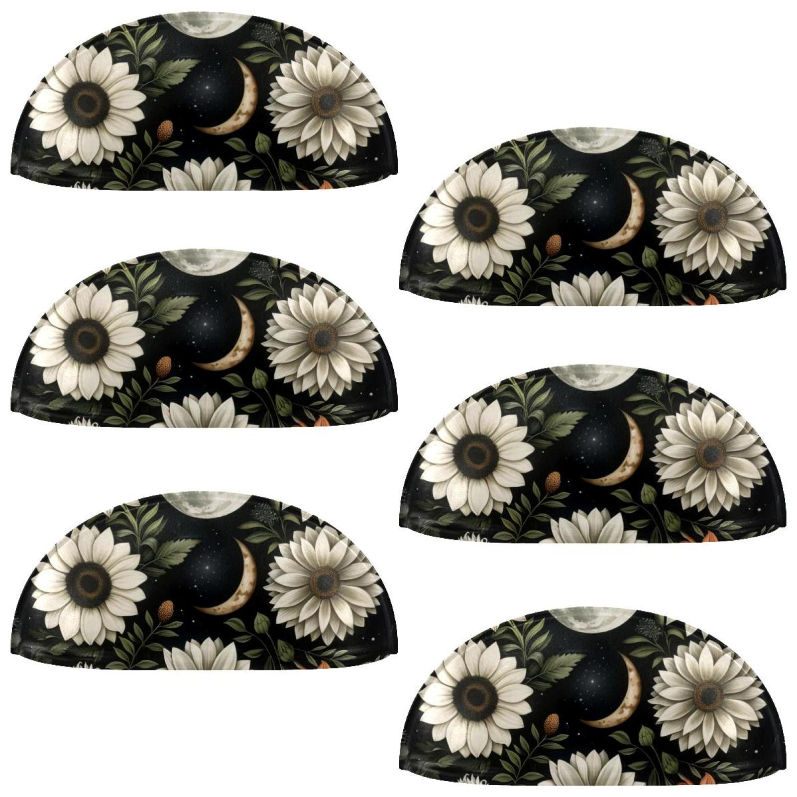 PhooArto 6 Pcs Cup Drawer Pulls, Moon and Flowers Shell Shape Handles ...