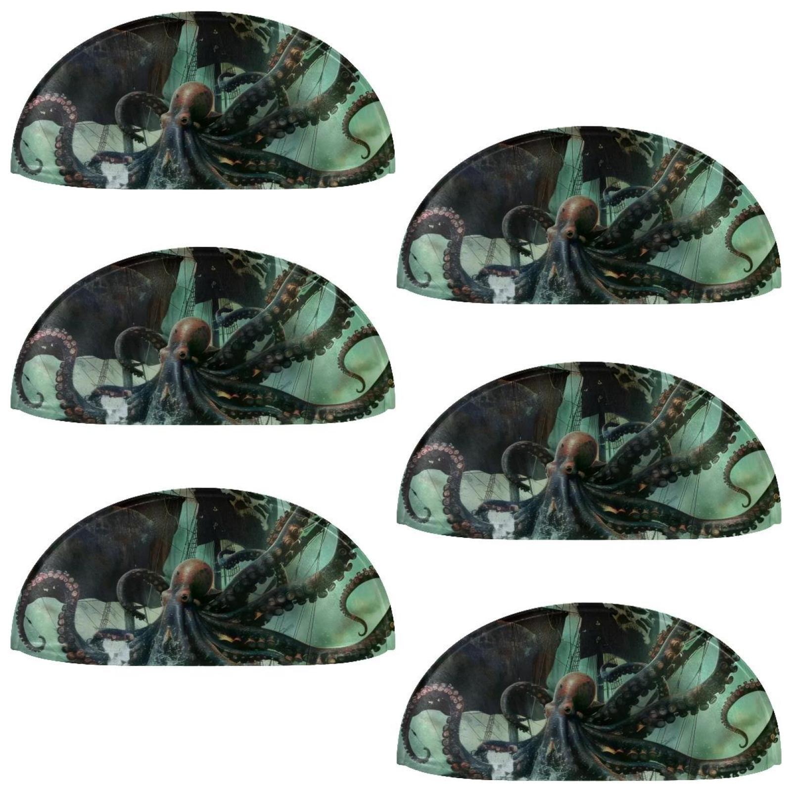 PhooArto 6 Pcs Cup Drawer Pulls, Ocean Octopus Attack Nautical Ship ...