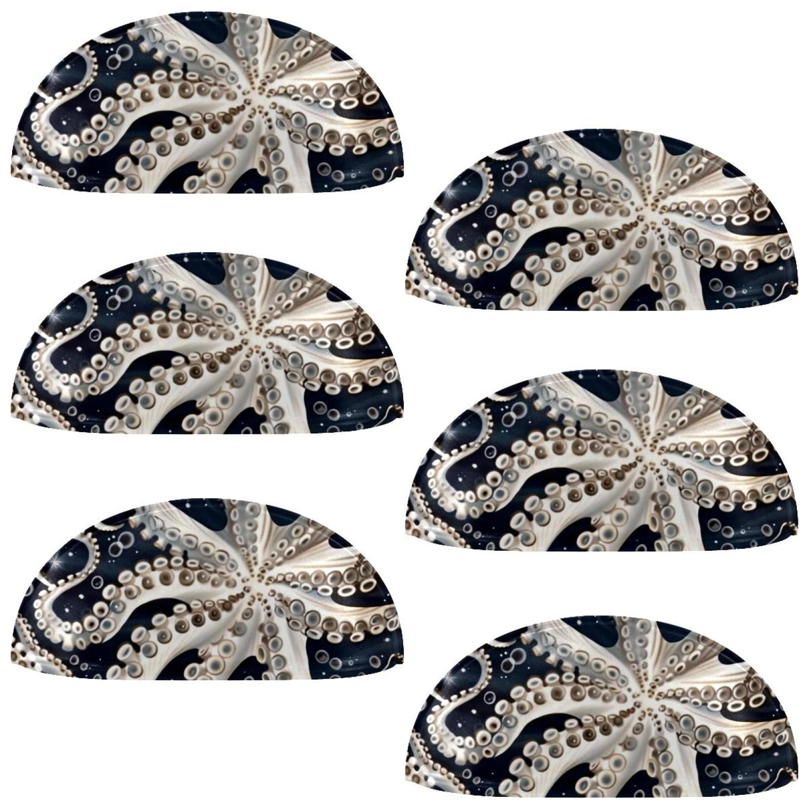 PhooArto 6 Pcs Cup Drawer Pulls, Octopus Feet Pattern Shell Shape ...