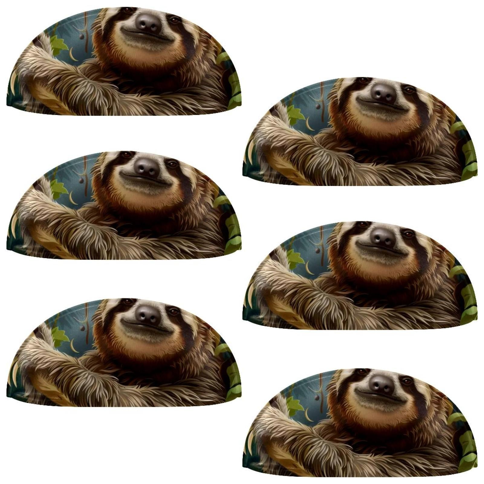 PhooArto 6 Pcs Cup Drawer Pulls, Rainforest Sloth Shell Shape Handles ...