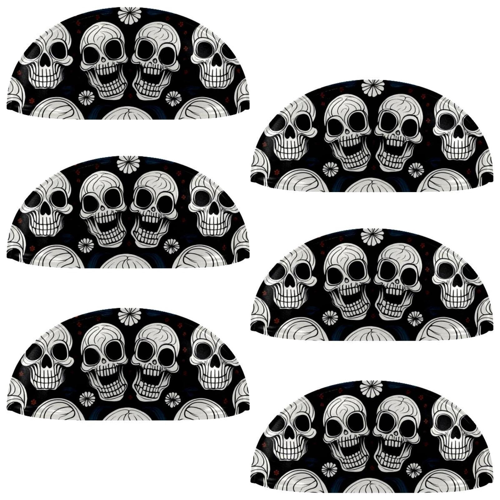 PhooArto 6 Pcs Cup Drawer Pulls, Scary Skull Head Pattern Shell Shape ...