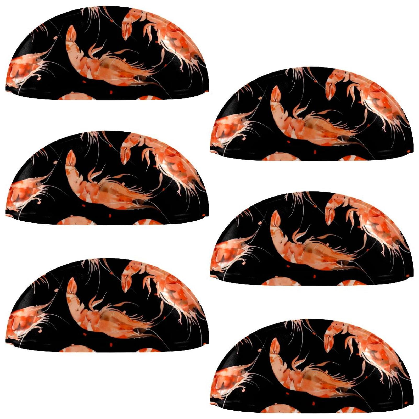 PhooArto 6 Pcs Cup Drawer Pulls, Shrimp Pattern Sea Food Pattern Shell ...