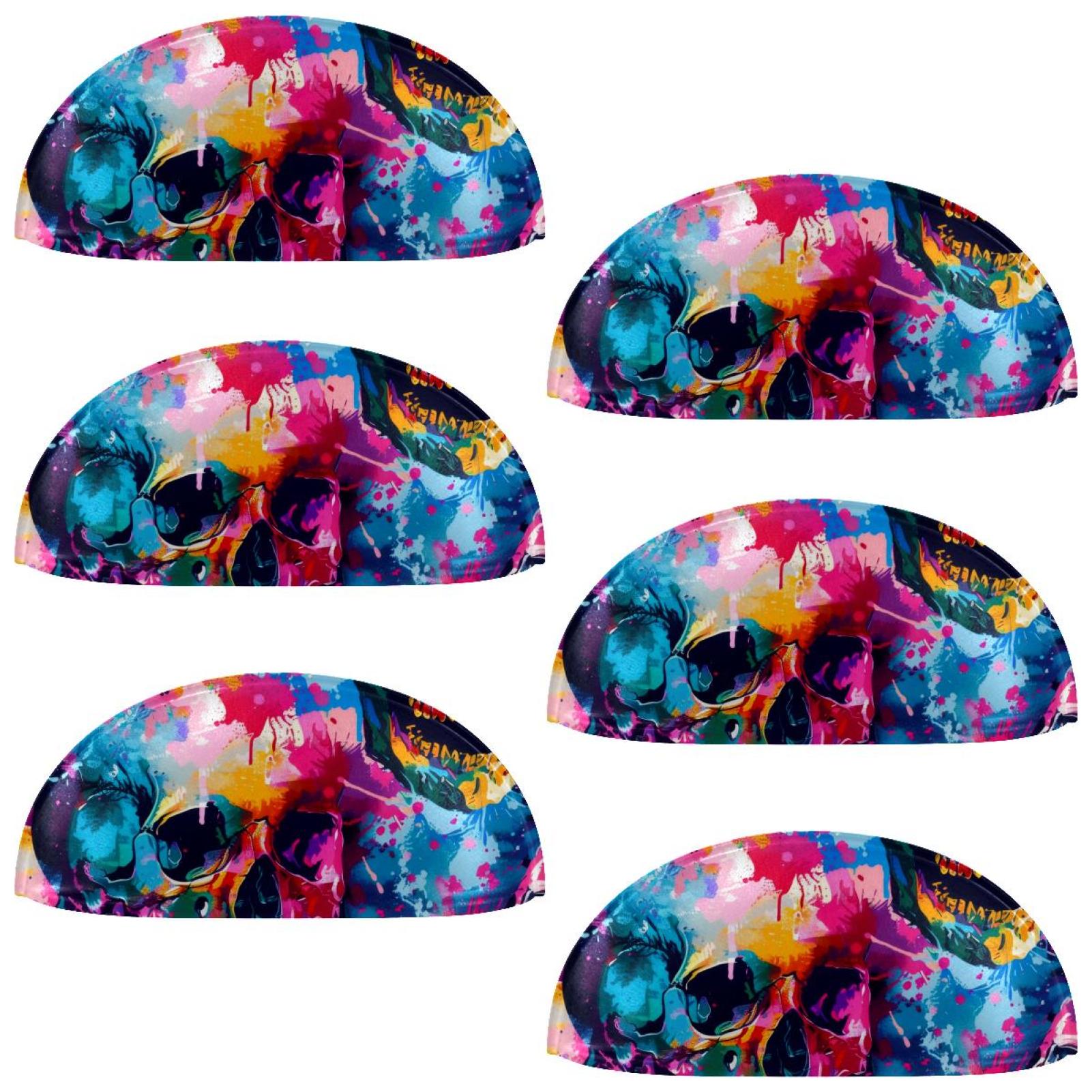 PhooArto 6 Pcs Cup Drawer Pulls, Skulls Splash Pattern Shell Shape ...