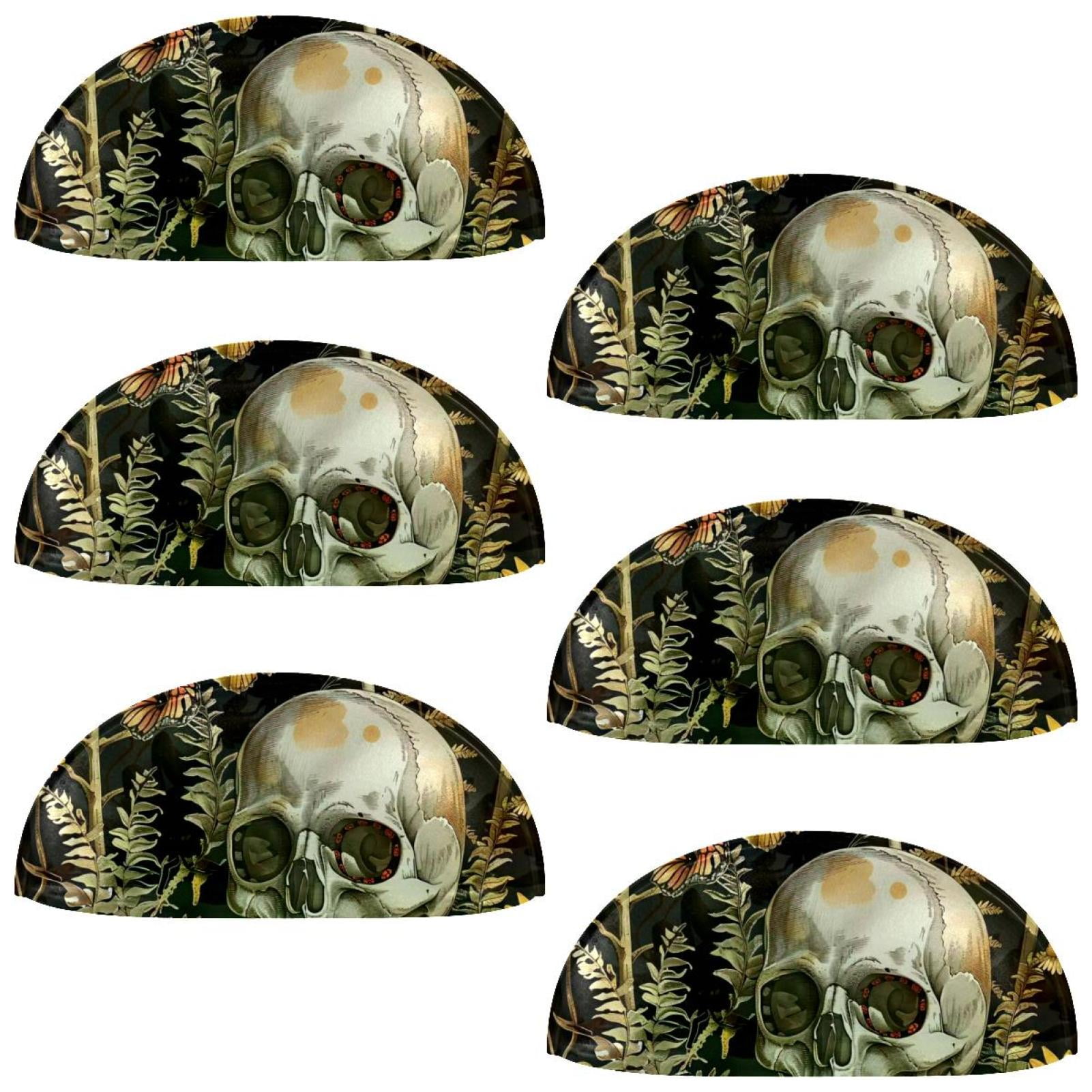 PhooArto 6 Pcs Cup Drawer Pulls, Sunflower Skull Vintage Shell Shape ...