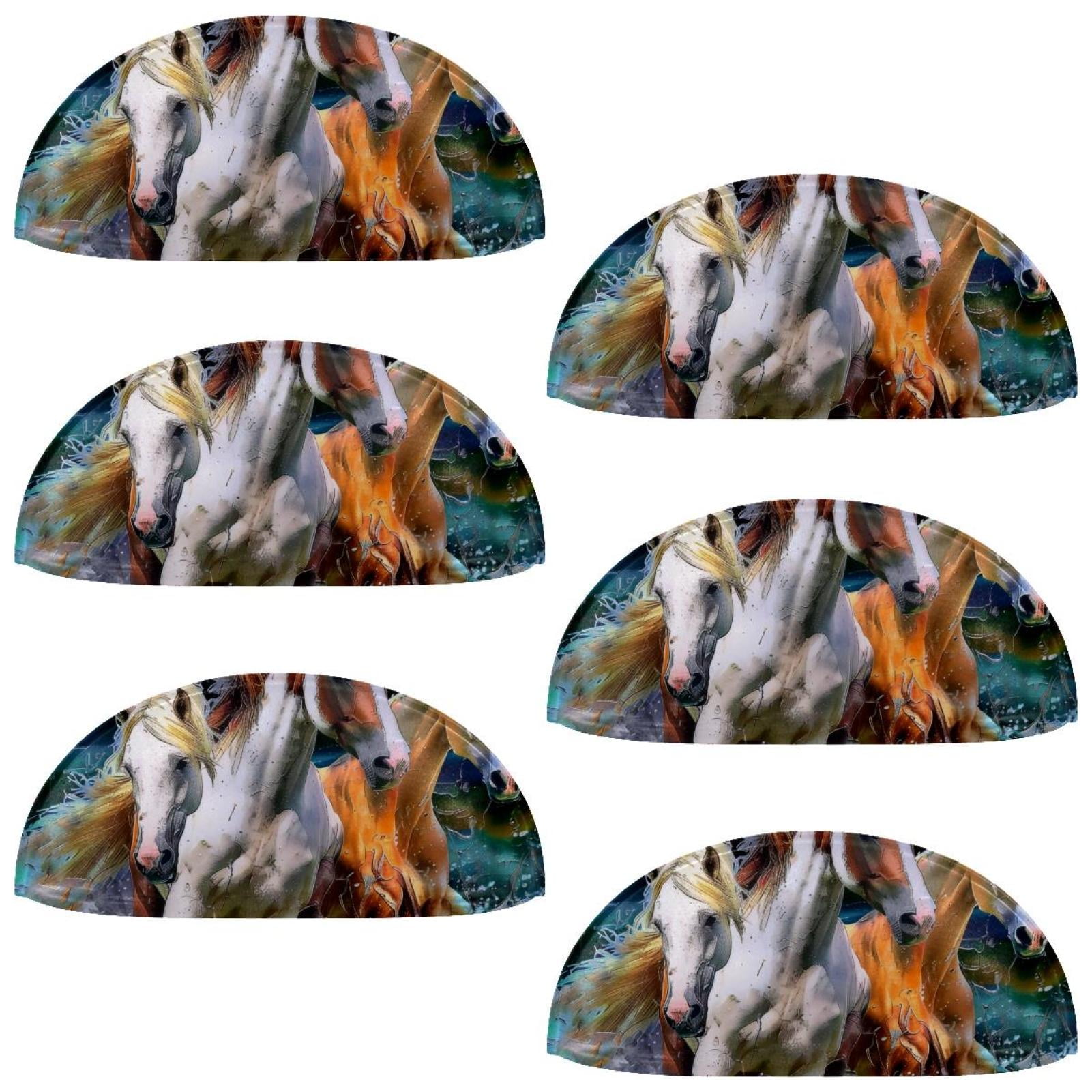 PhooArto 6 Pcs Cup Drawer Pulls, Three Running Horses Shell Shape ...