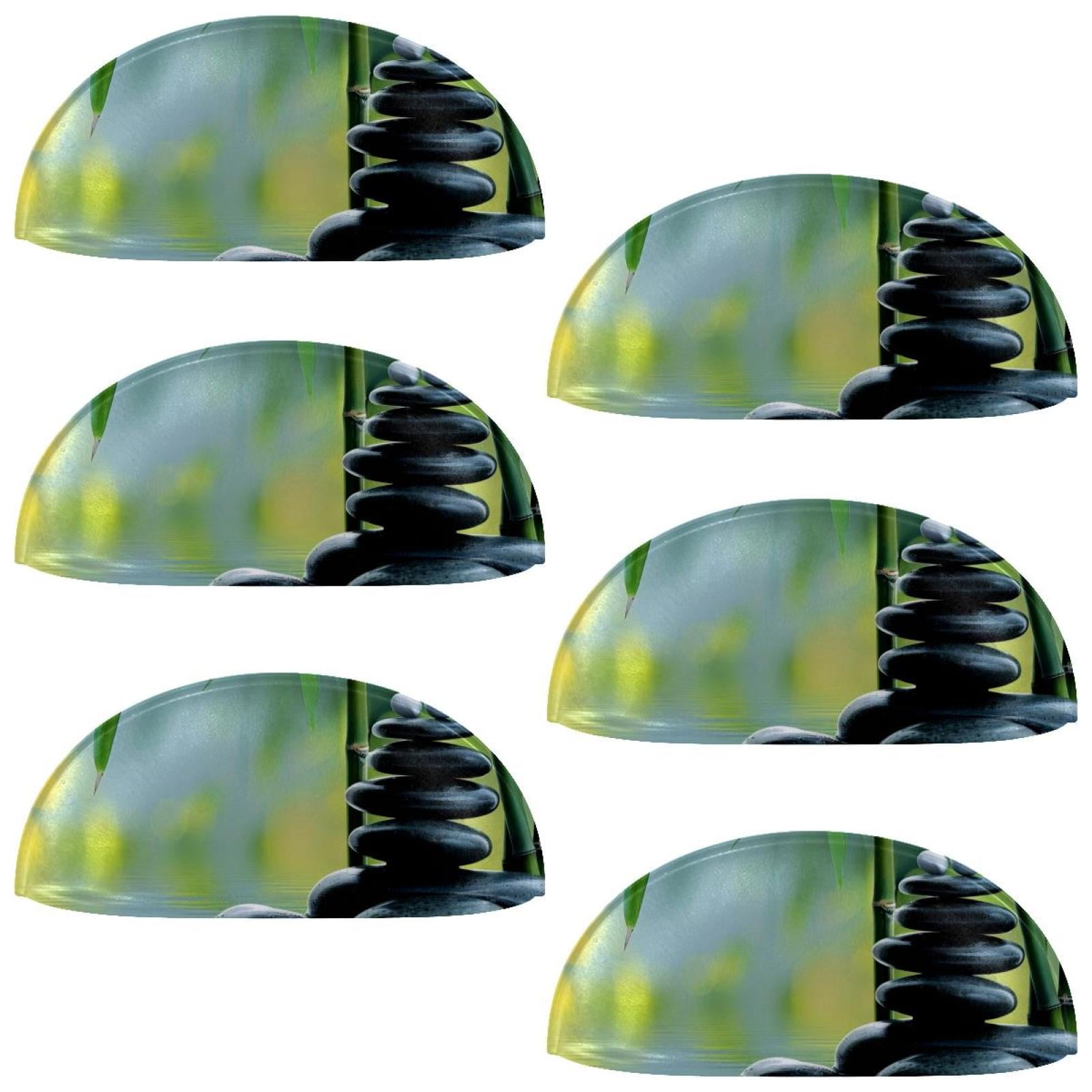 PhooArto 6 Pcs Cup Drawer Pulls, Zen Stones Bamboo Shell Shape Handles ...