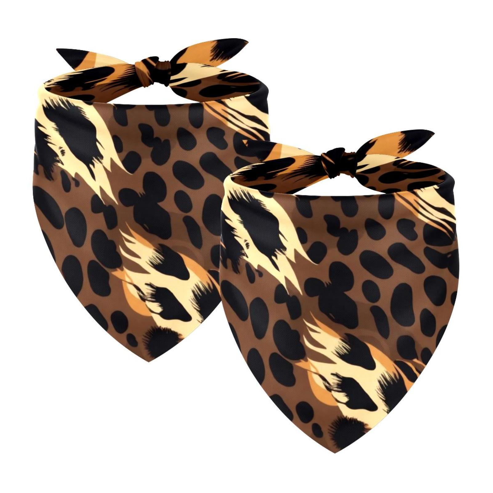 PhooArto Animal Leopard Color Pattern Dog Bandanas, 2 Pack Soft ...