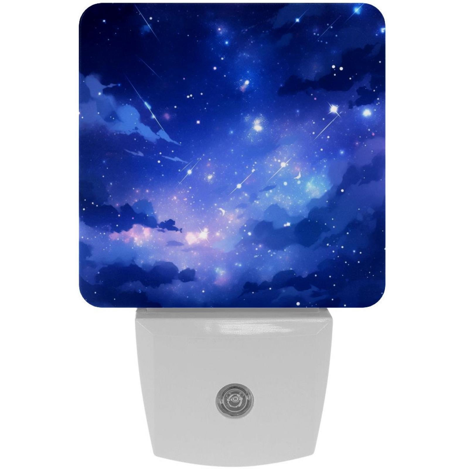 PhooArto Blue Galaxy Star Plug in LED Night Light Auto Sensor Dusk to ...