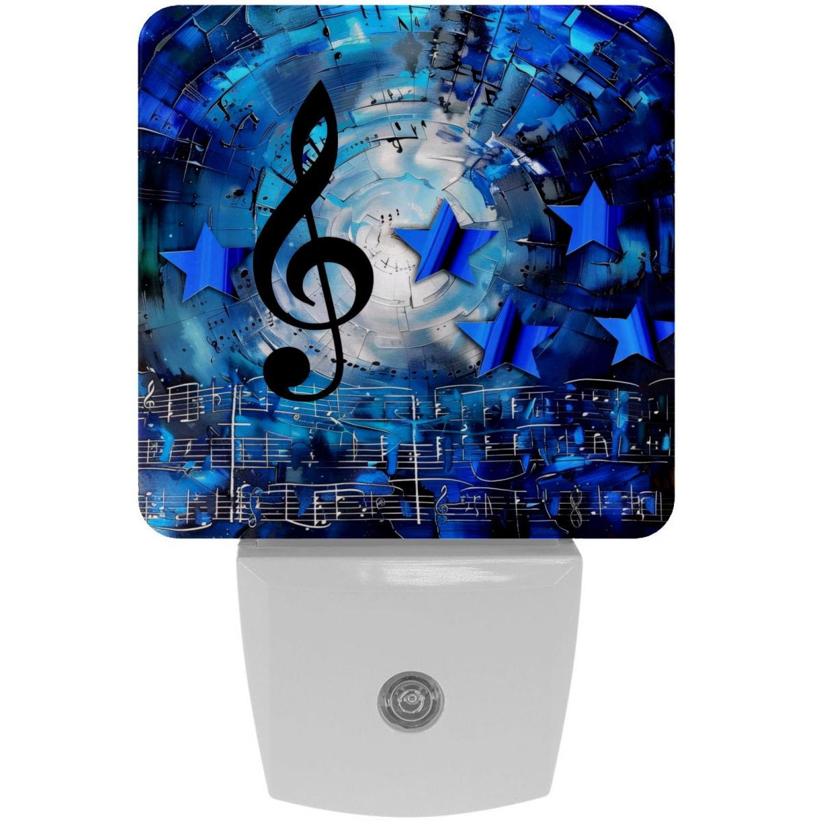 PhooArto Blue Stars Music Notes Plug in LED Night Light Auto Sensor ...