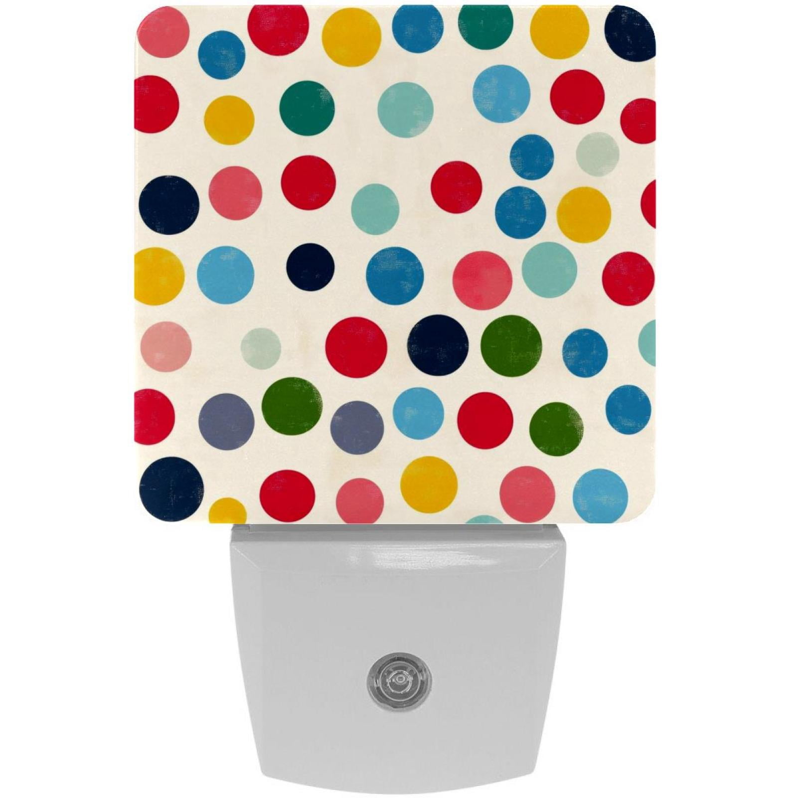 PhooArto Colorful Polka Dot Patterns Plug in LED Night Light Auto ...