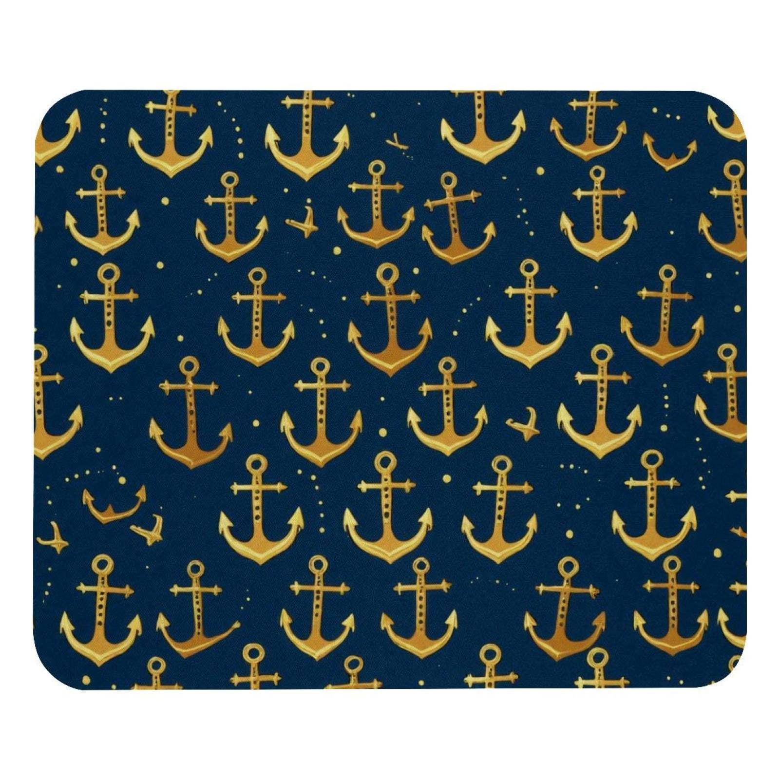 PhooArto Comfortable Mouse Pad Anchors Golden Silhouette Desktop ...