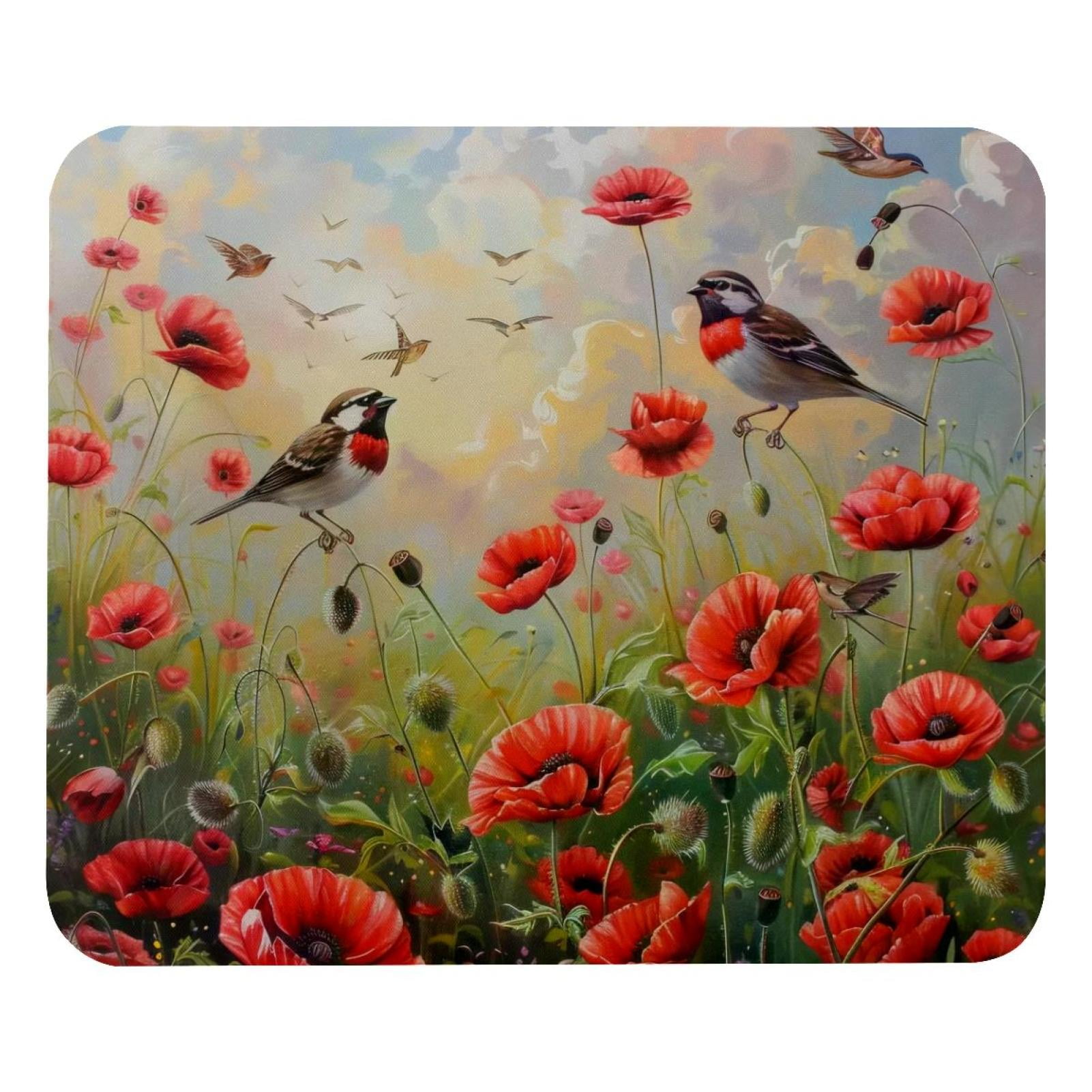 PhooArto Comfortable Mouse Pad Birds Rde Flowers Desktop Mousepad , 21 ...