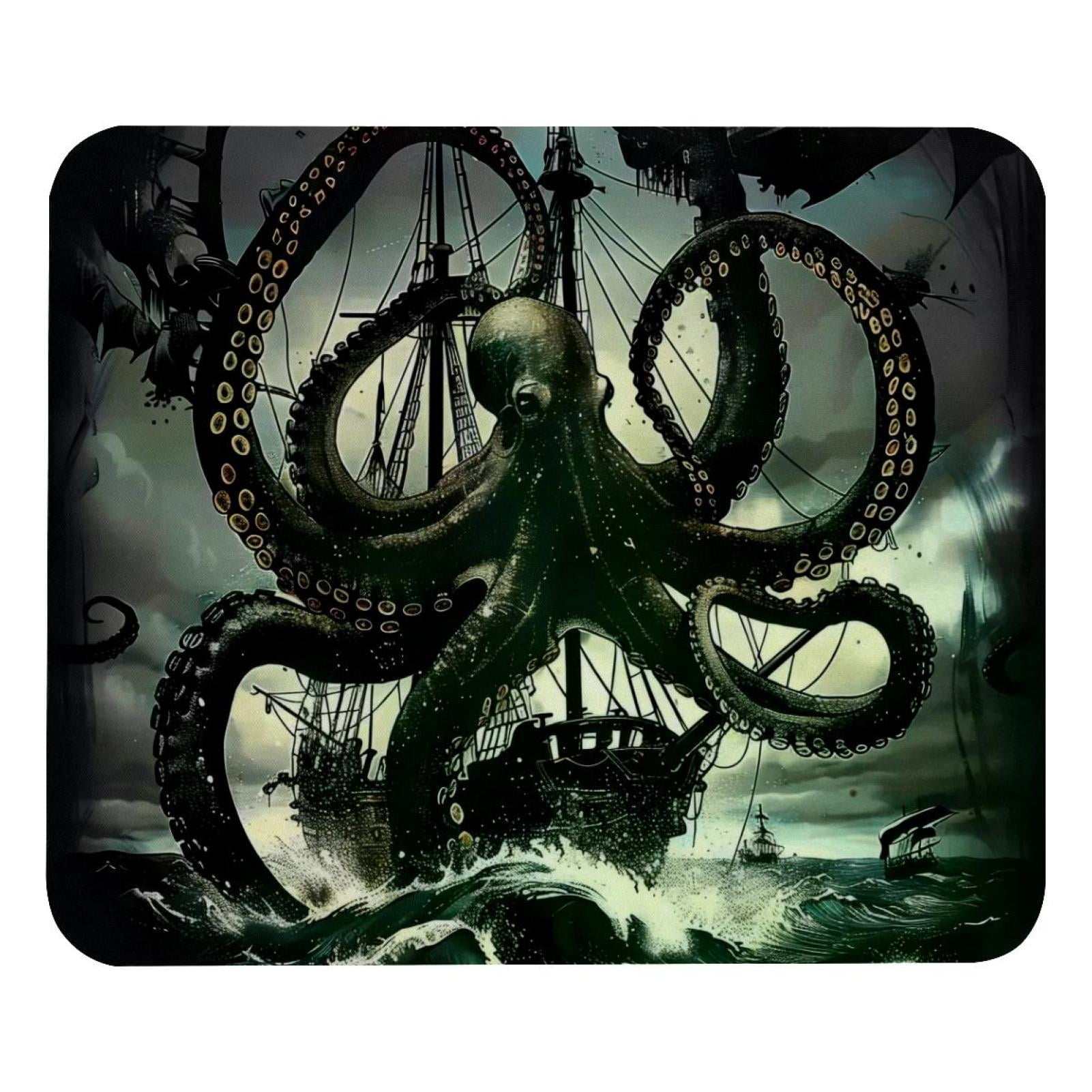 PhooArto Comfortable Mouse Pad Black Octopus Tentacles Nautical Ship ...