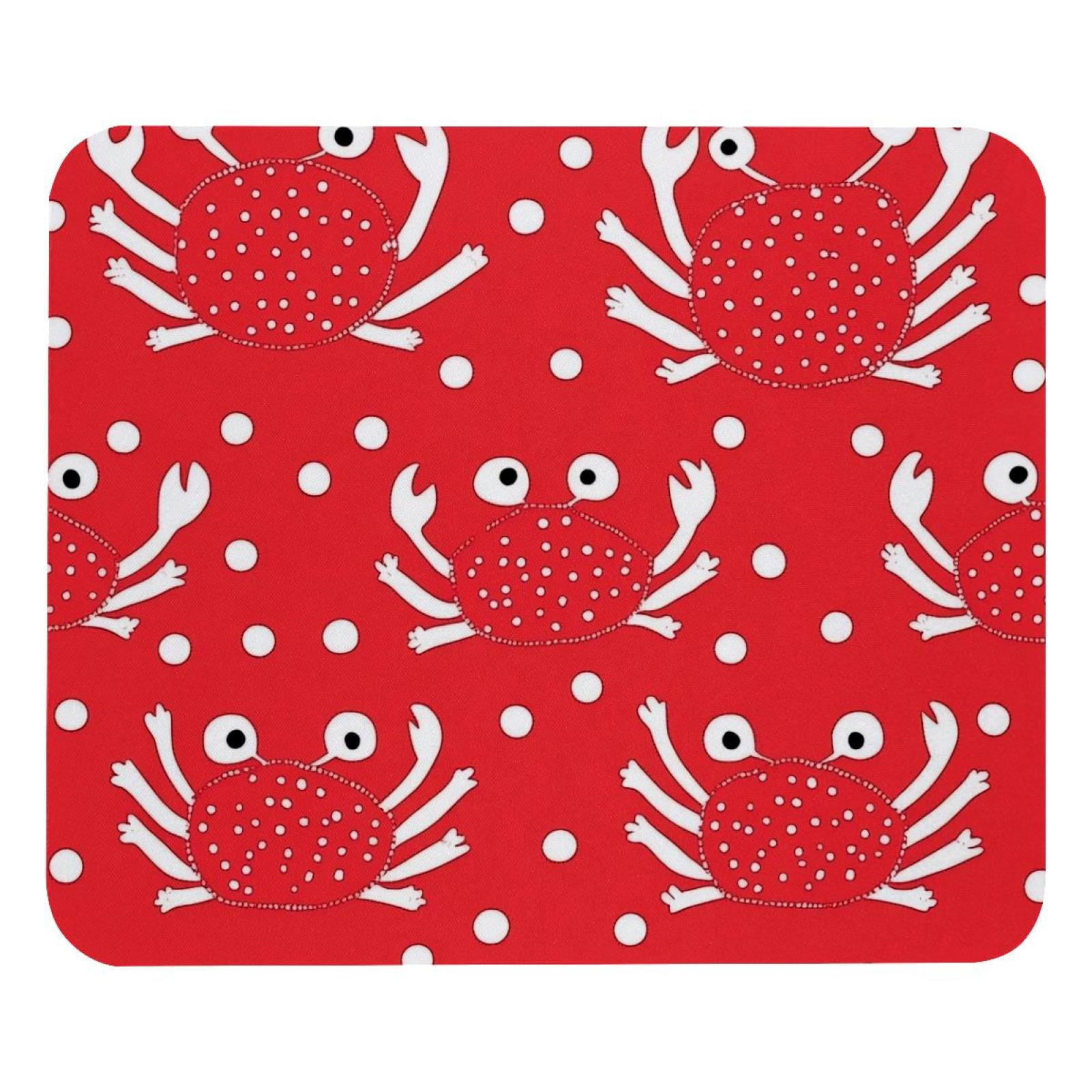 PhooArto Comfortable Mouse Pad Cartoon Crabs Red Dot Pattern Desktop ...