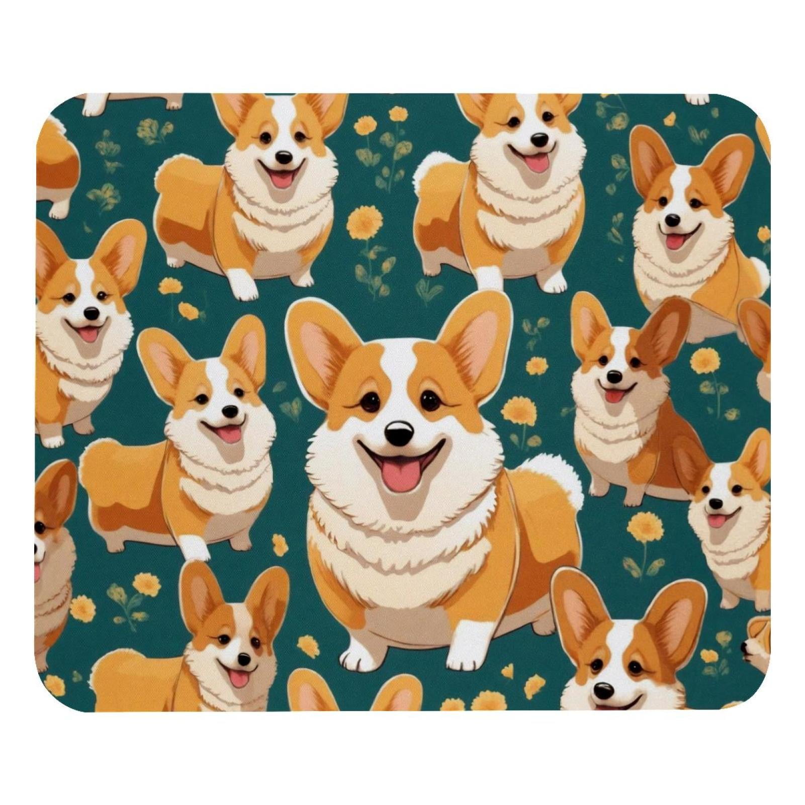 PhooArto Comfortable Mouse Pad Cartoon Cute Corgis Dog Pattern Desktop ...