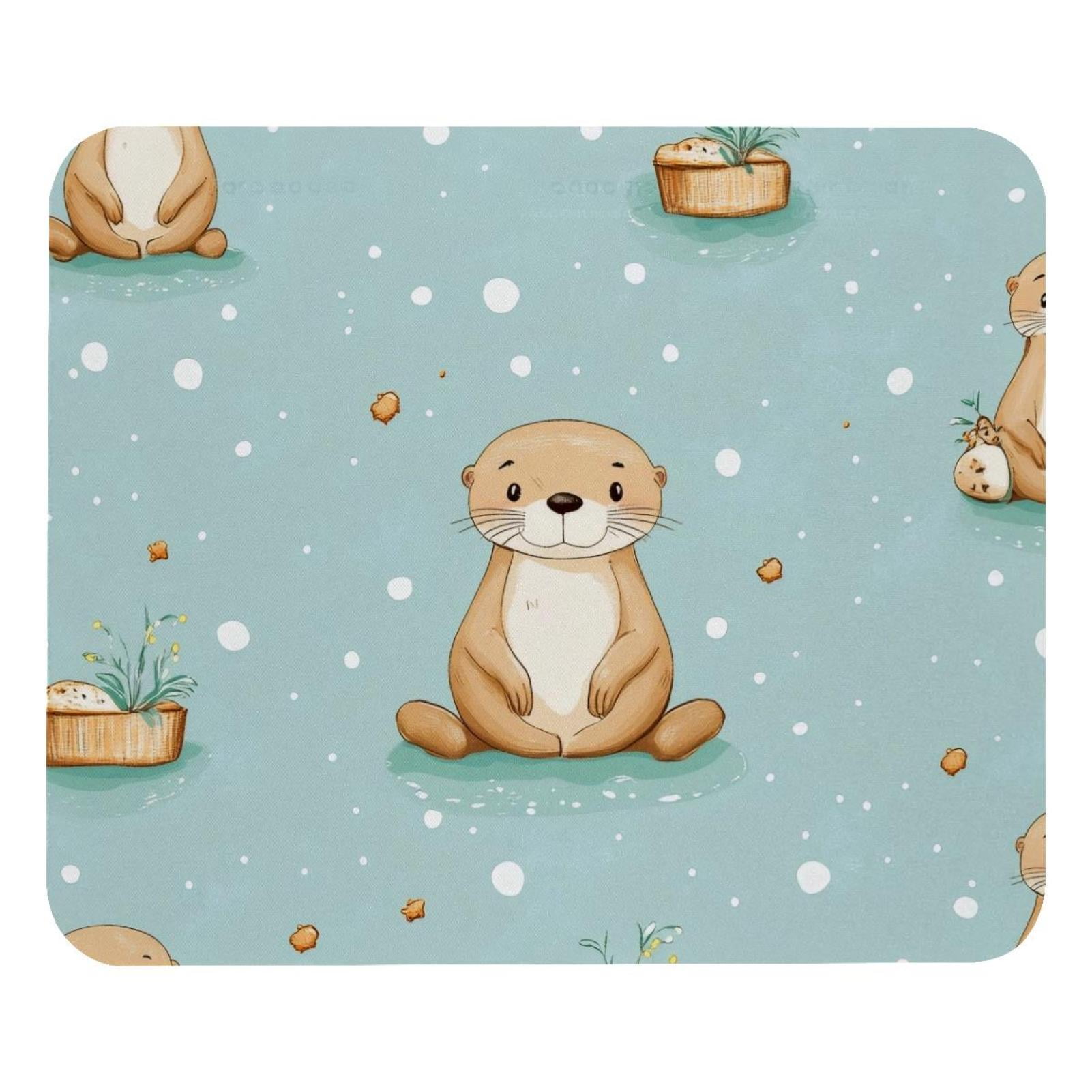 PhooArto Comfortable Mouse Pad Cartoon Cute Sea Otters Desktop Mousepad ...