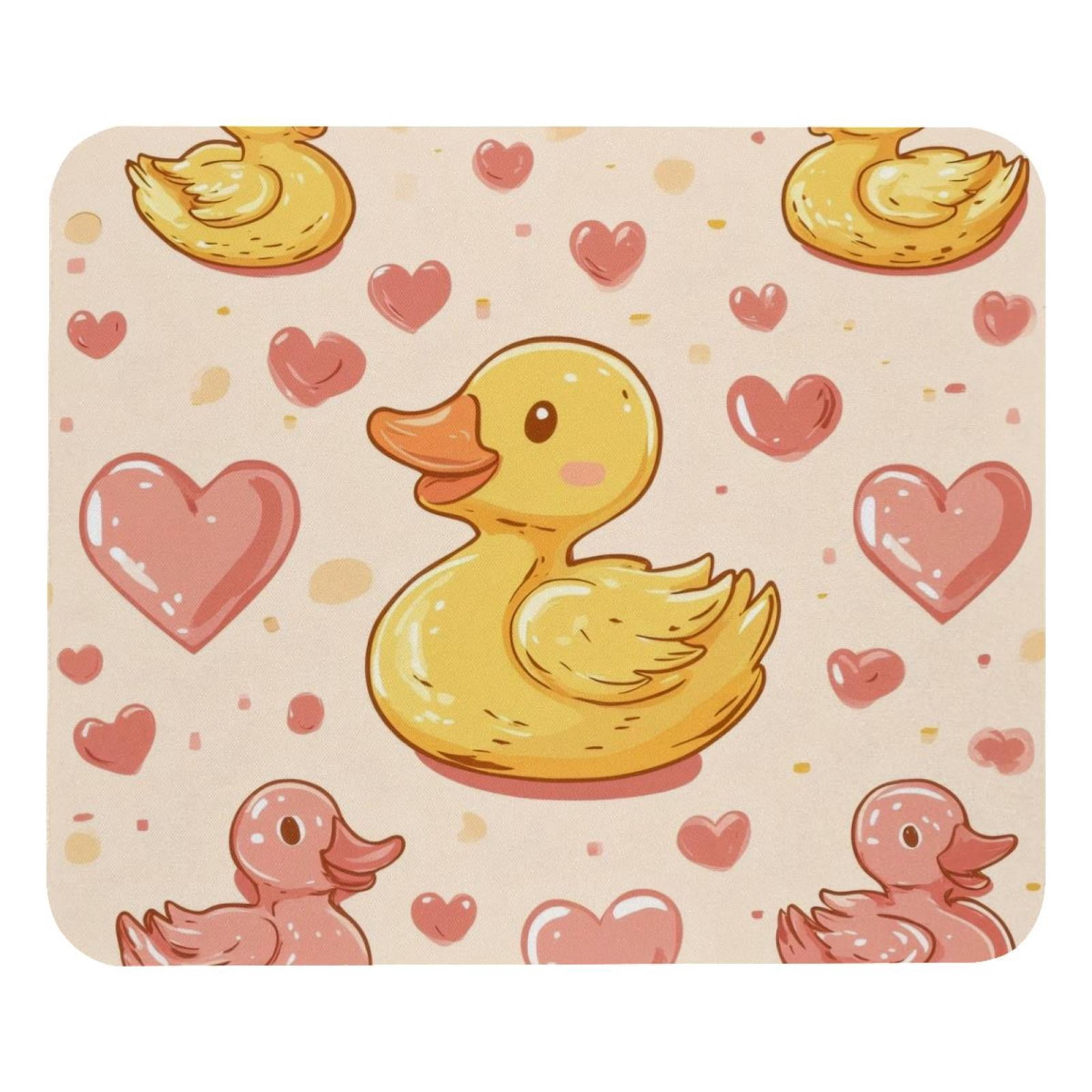 PhooArto Comfortable Mouse Pad Cartoon Duck Love Hearts Pattern Desktop ...