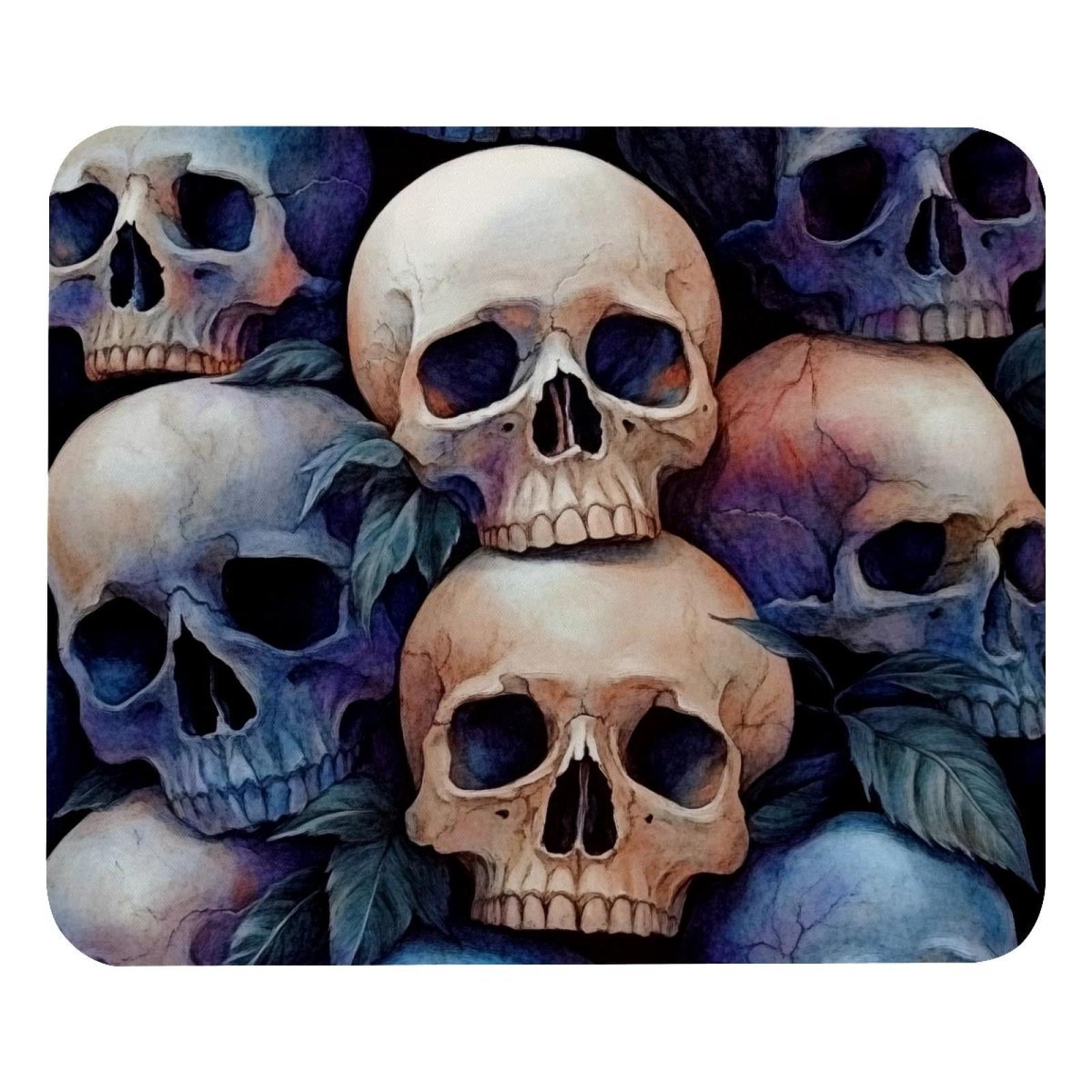 PhooArto Comfortable Mouse Pad Color Skulls Patterns Desktop Mousepad ...