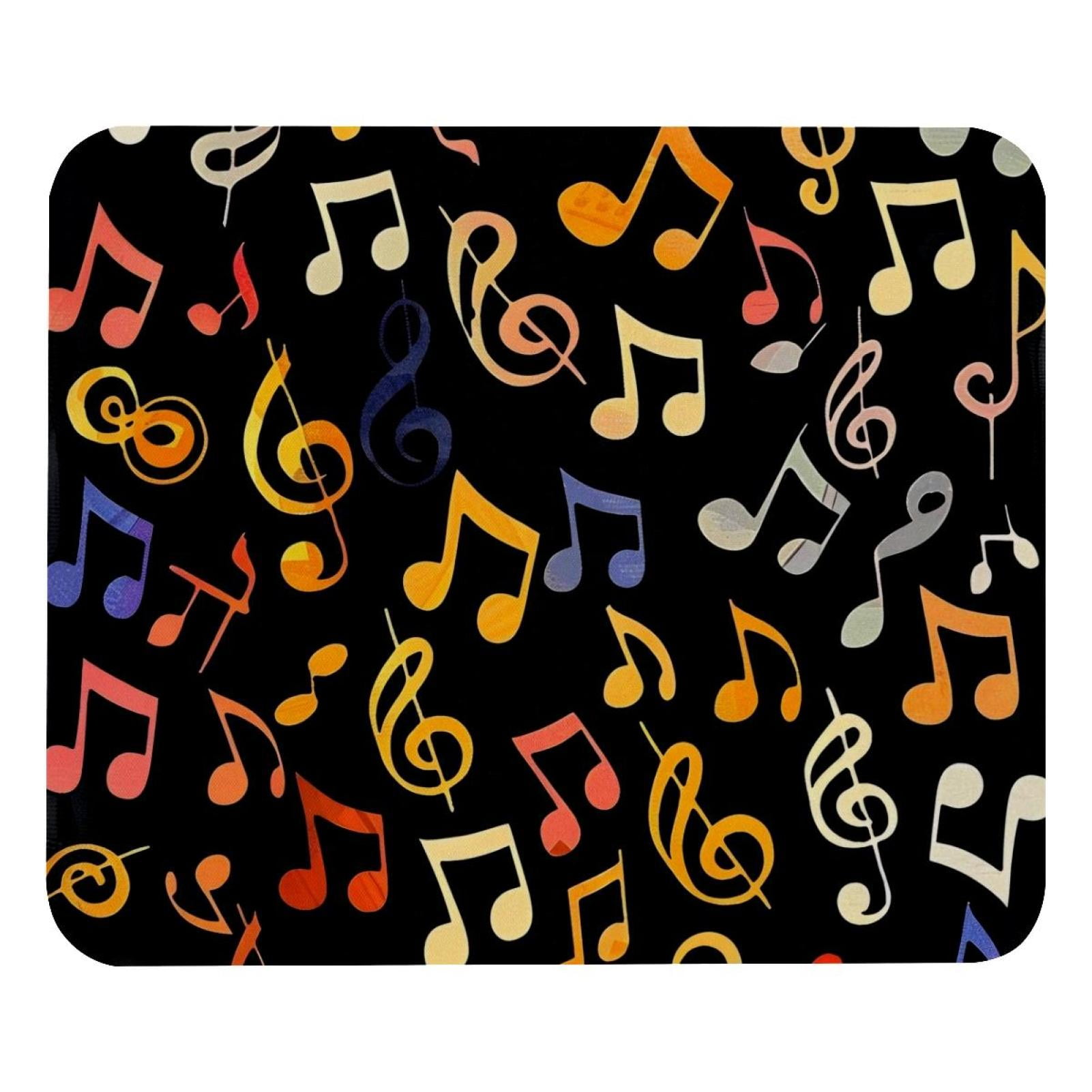 PhooArto Comfortable Mouse Pad Colorful Musical Notes Pattern Desktop ...