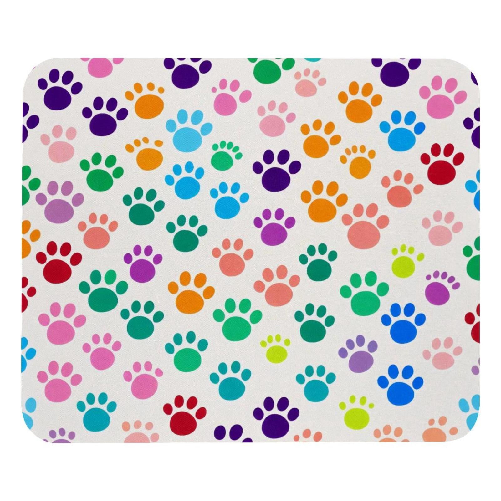 PhooArto Comfortable Mouse Pad Cute Dog Paw Footprint Pattern Desktop ...