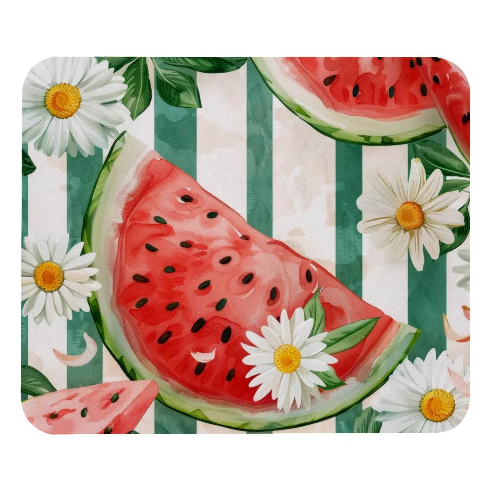 PhooArto Comfortable Mouse Pad Daisy Flowers Watermelon Stripe Desktop ...