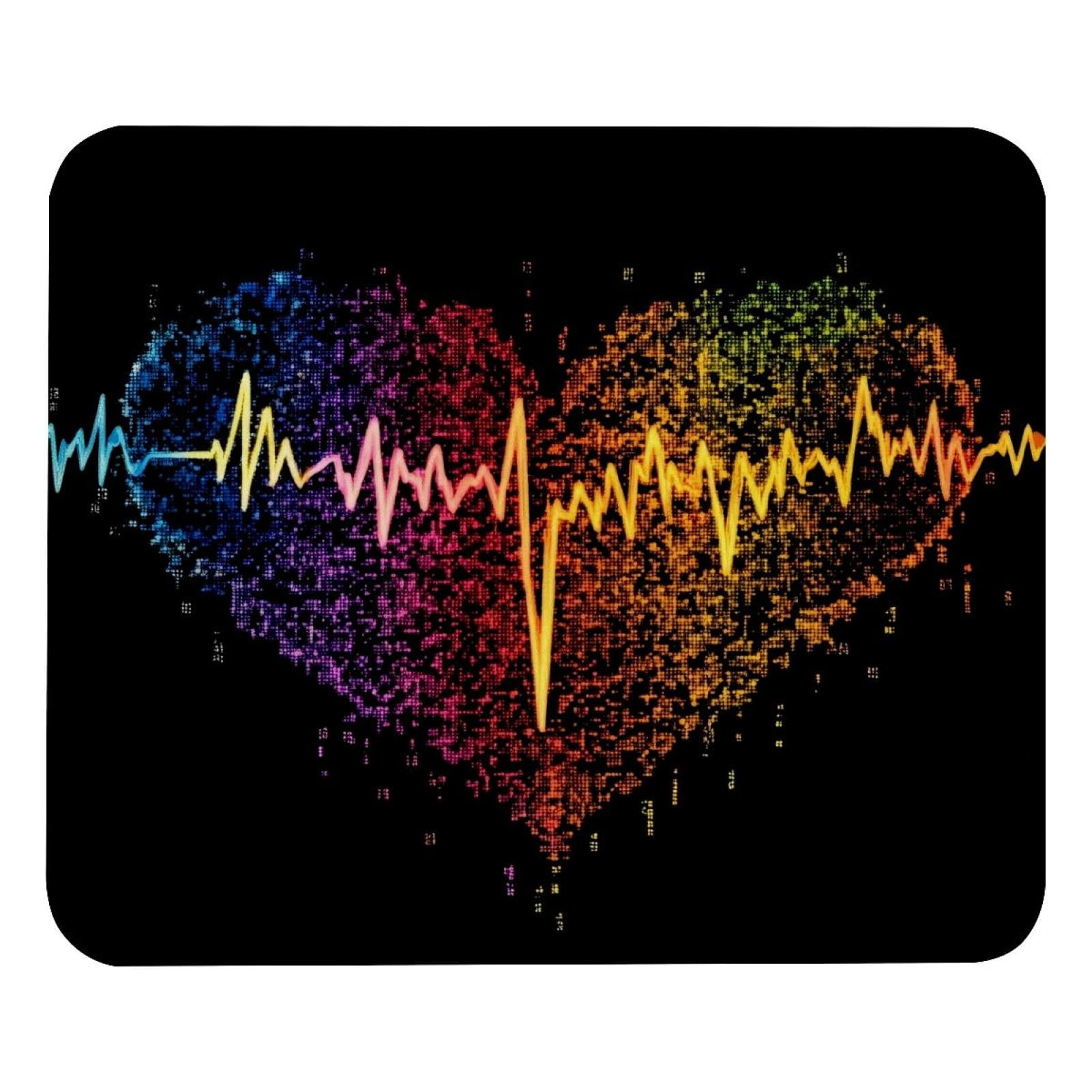 PhooArto Comfortable Mouse Pad Electrocardiograms Lover Heart Desktop ...