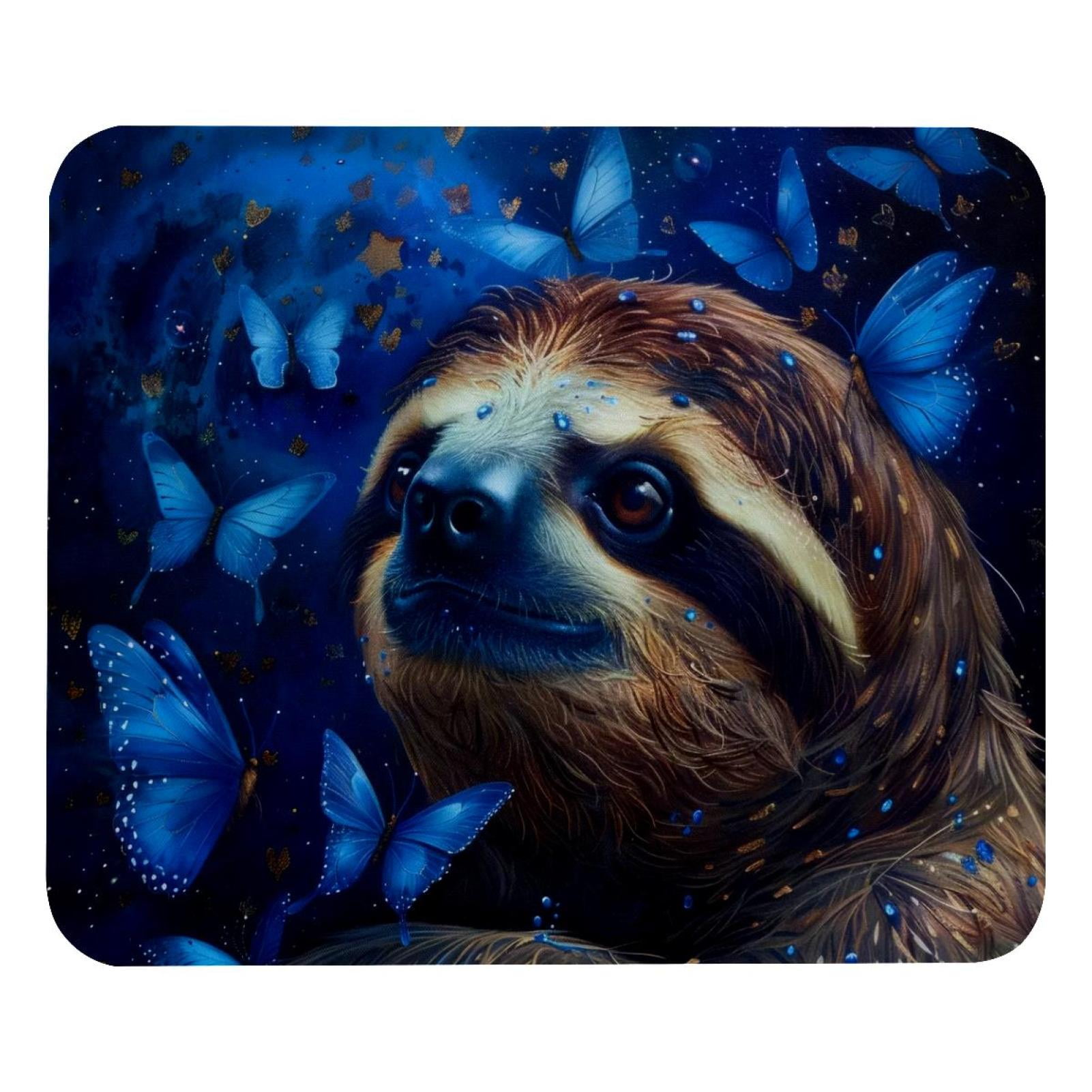 PhooArto Comfortable Mouse Pad Galaxy Star Blue Butterflies Sloth ...