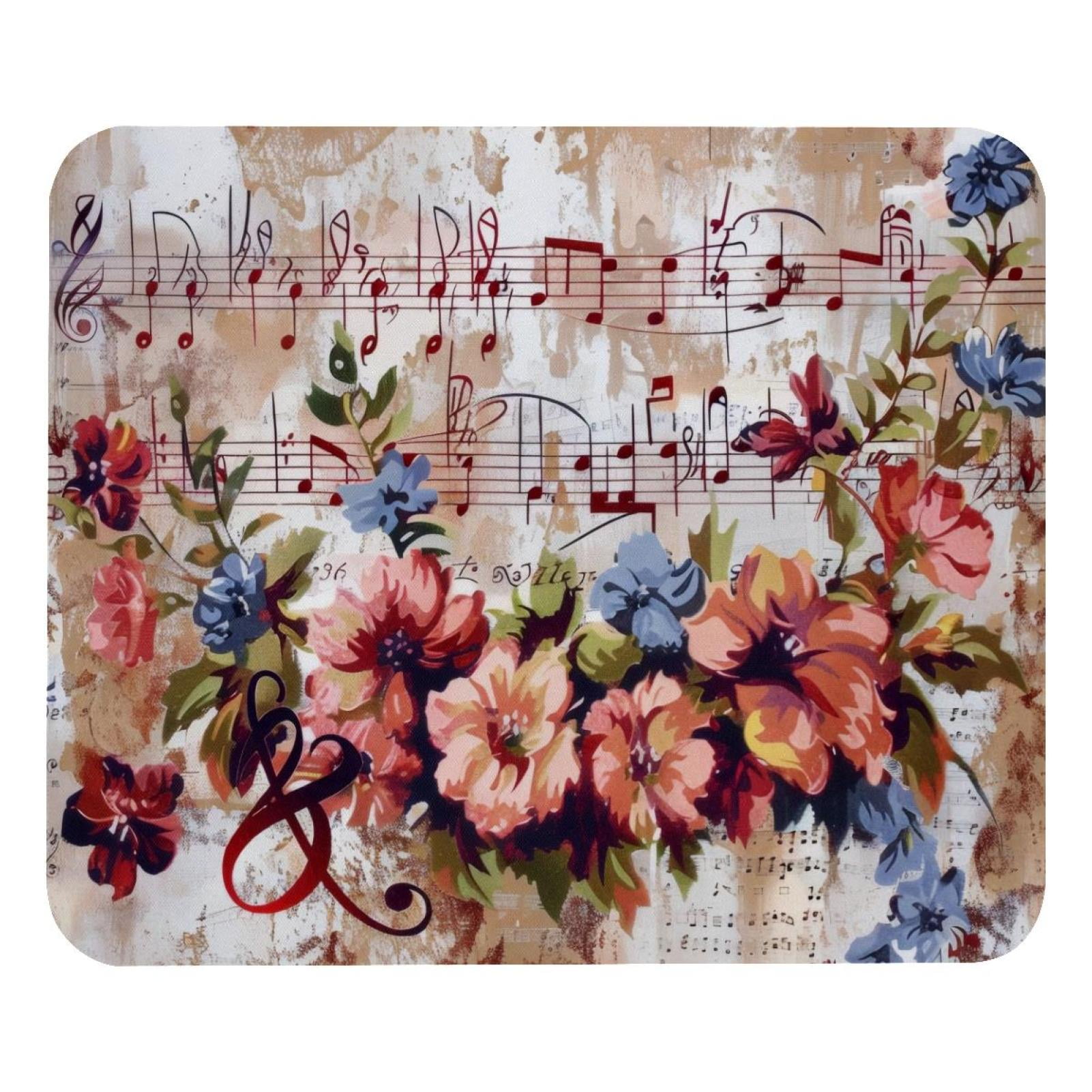 PhooArto Comfortable Mouse Pad Musical with Melody and Flower Desktop ...