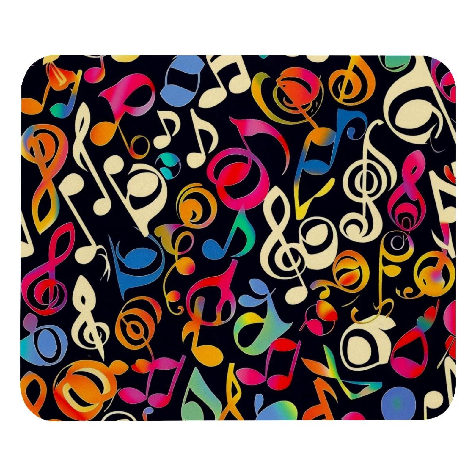 PhooArto Comfortable Mouse Pad Musical Notes Color Pattern Desktop ...