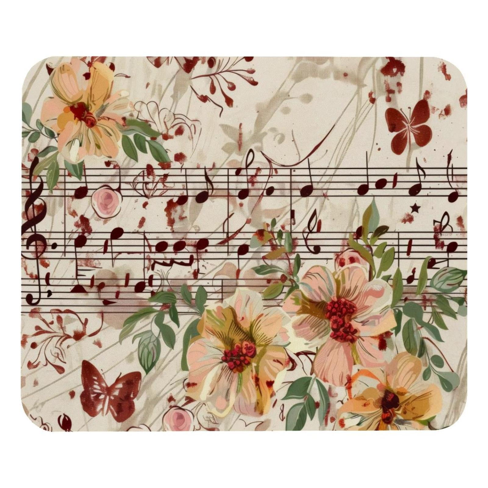 PhooArto Comfortable Mouse Pad Musical with Melody Floral Desktop ...