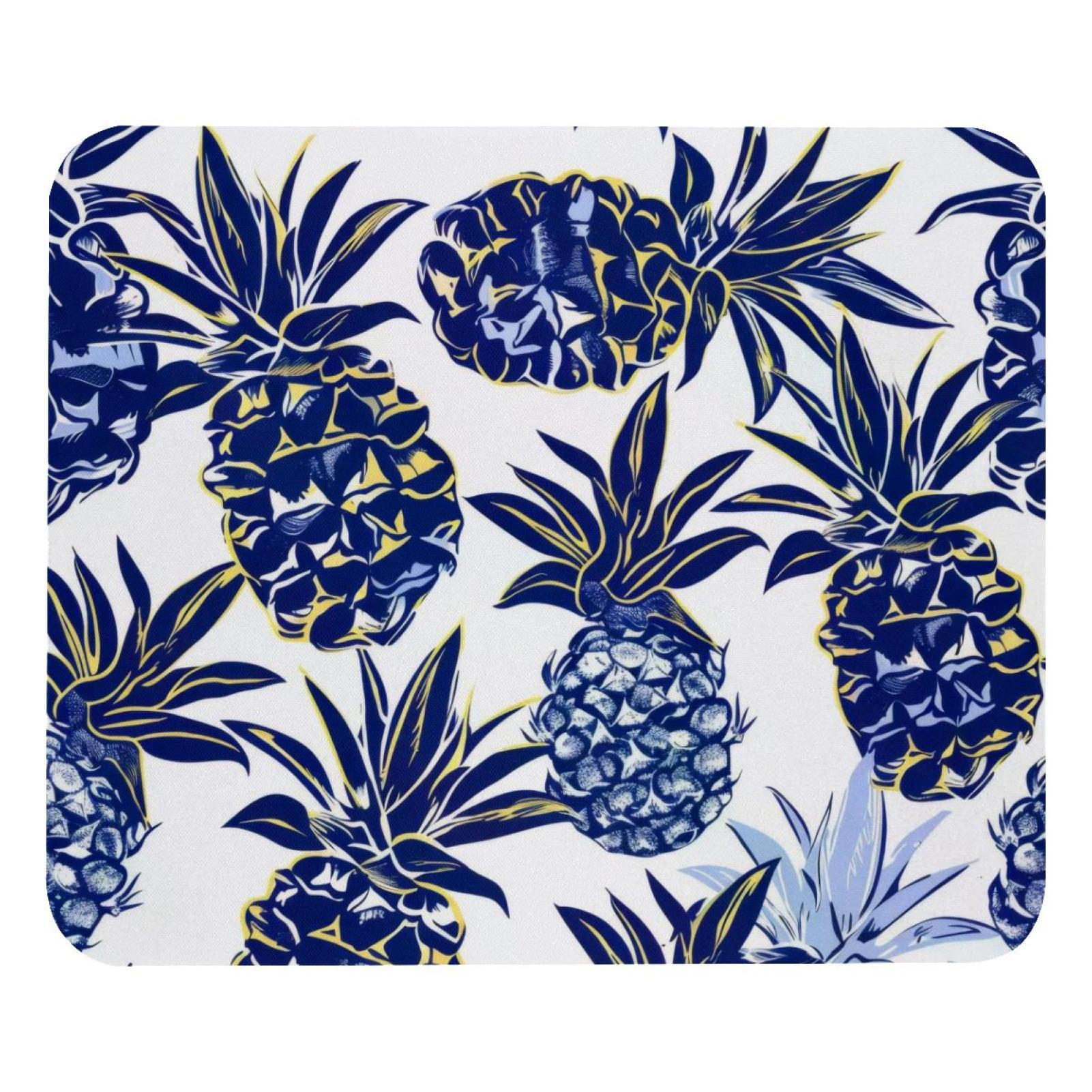 PhooArto Comfortable Mouse Pad Pineapple Navy Blue Pattern Desktop ...