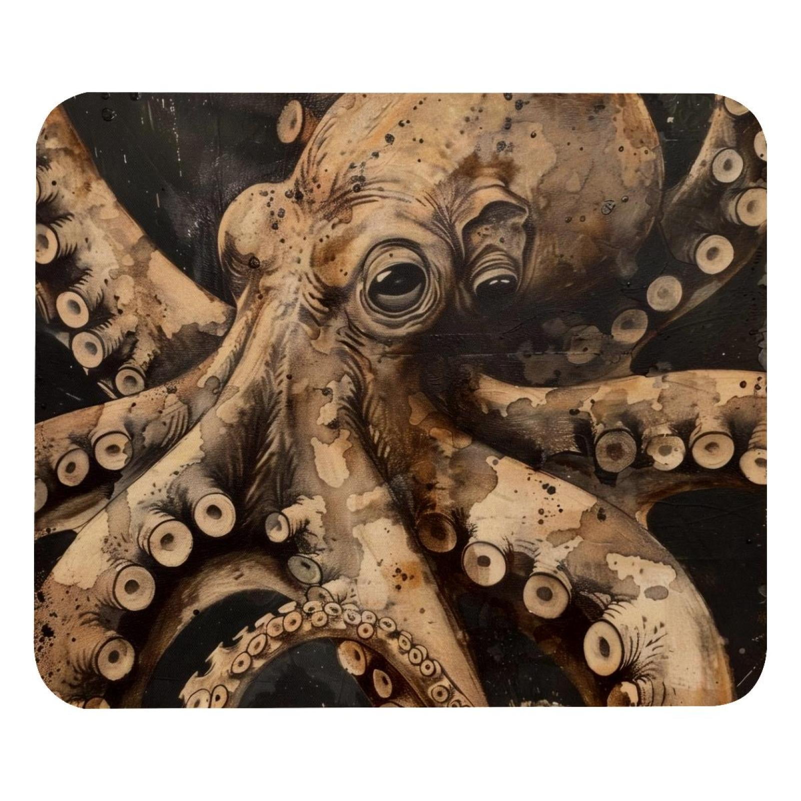 PhooArto Comfortable Mouse Pad Retro Octopus Tentacles Print Desktop ...