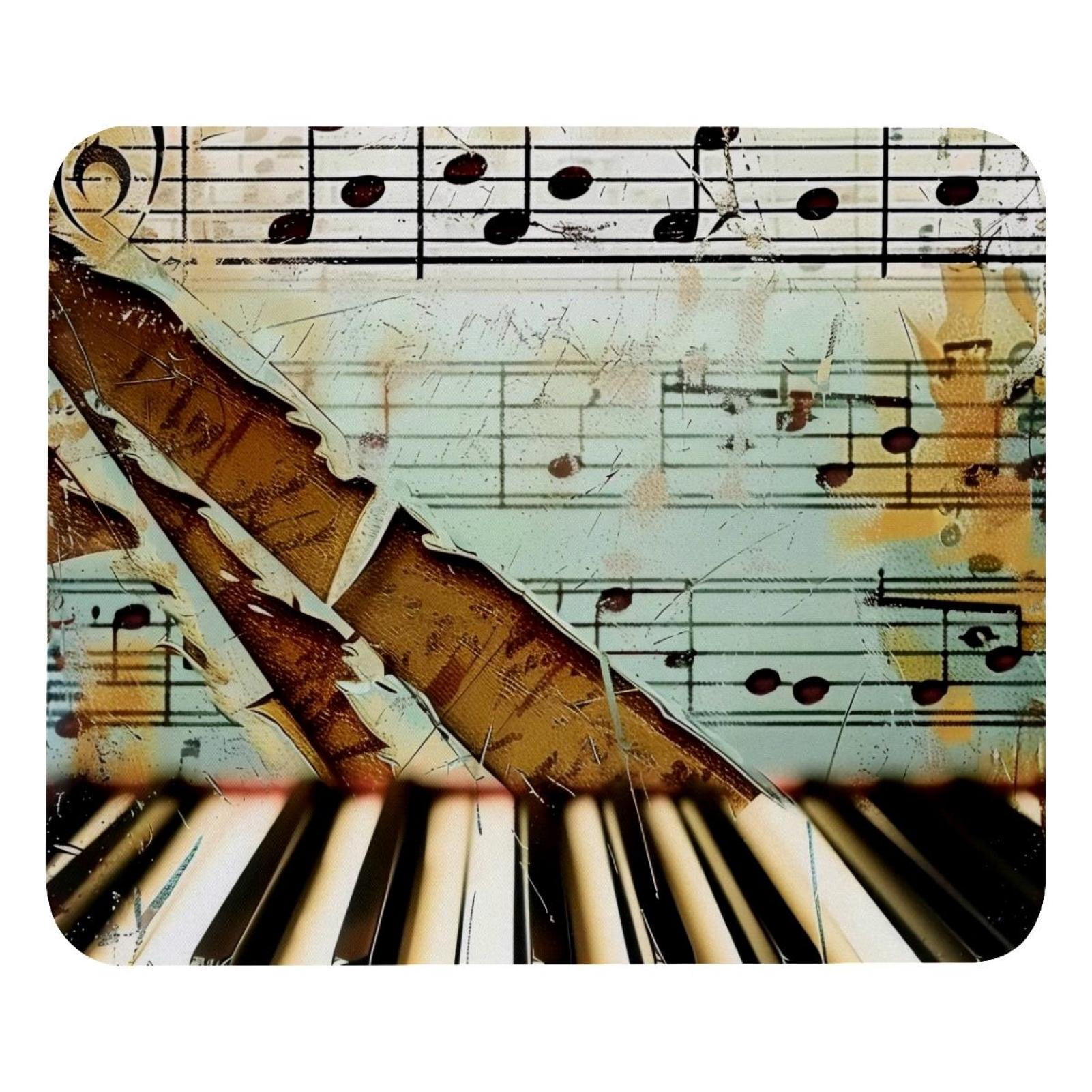 PhooArto Comfortable Mouse Pad Retro Piano Music Notes Desktop Mousepad ...