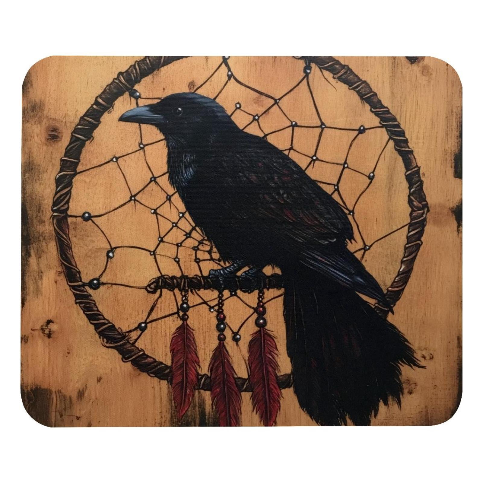 PhooArto Comfortable Mouse Pad Retro Raven Dream Catcher Desktop ...