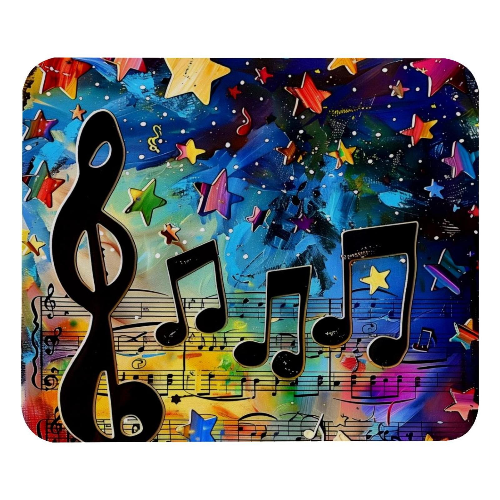 PhooArto Comfortable Mouse Pad Stars Music Note Desktop Mousepad , 21 x ...