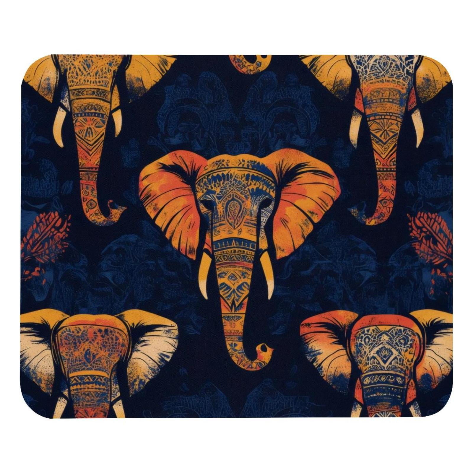 PhooArto Comfortable Mouse Pad Tribe Elephant Pattern Desktop Mousepad ...