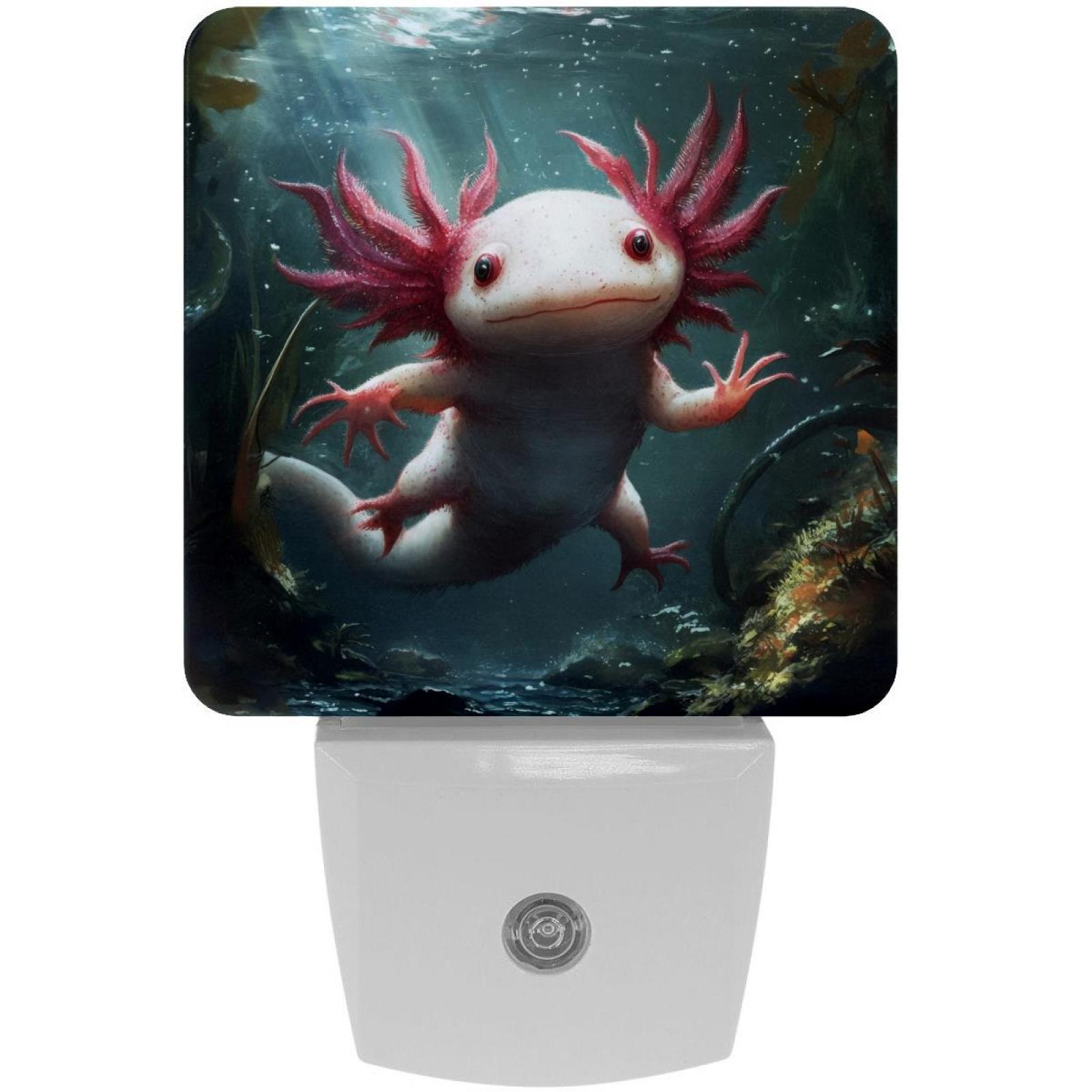 PhooArto Cute Axolotl Underwater Plug in LED Night Light Auto Sensor ...