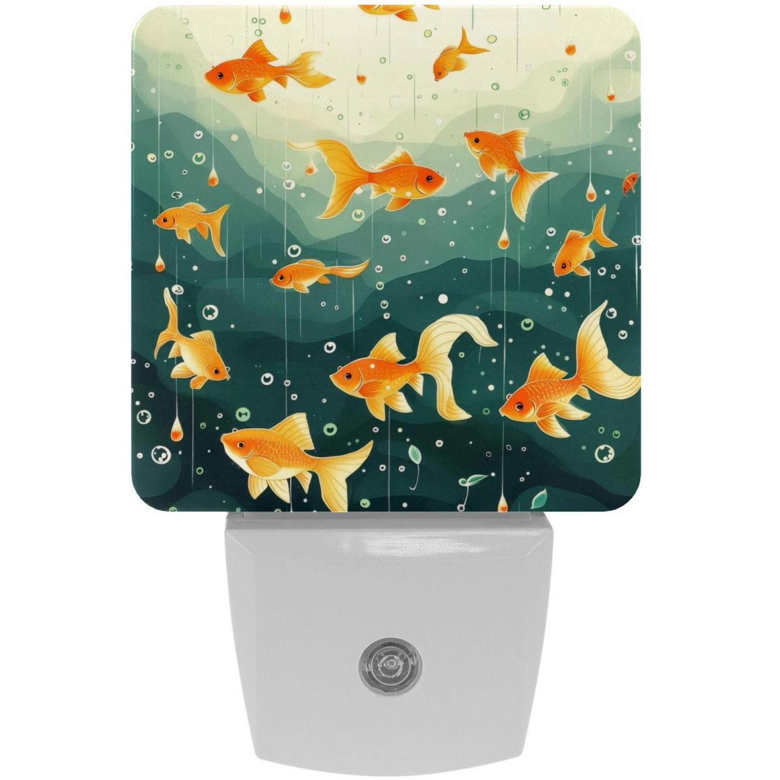 PhooArto Cute Gold Fish Raining Plug in LED Night Light Auto Sensor ...