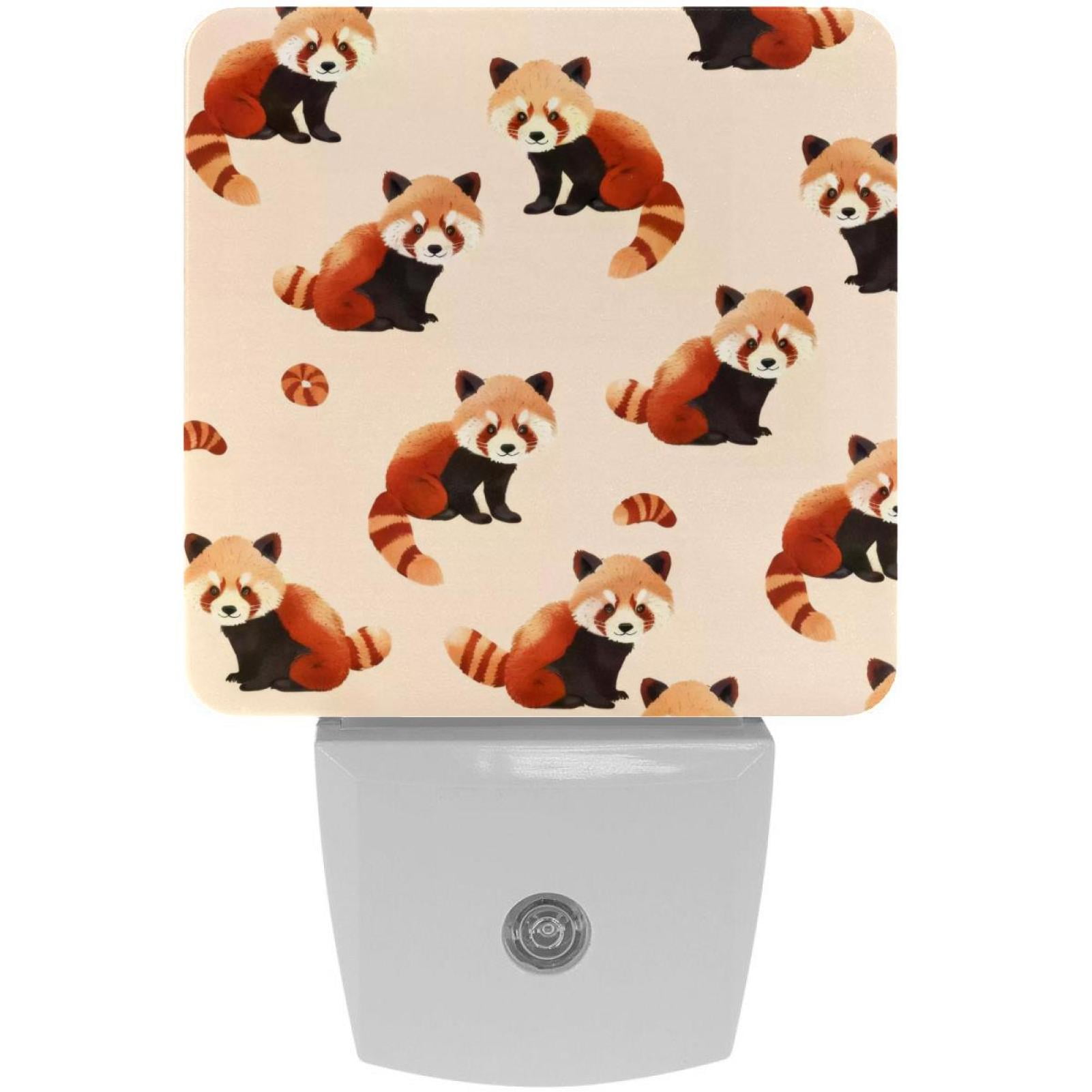 PhooArto Cute Red Panda Pattern Plug in LED Night Light Auto Sensor ...